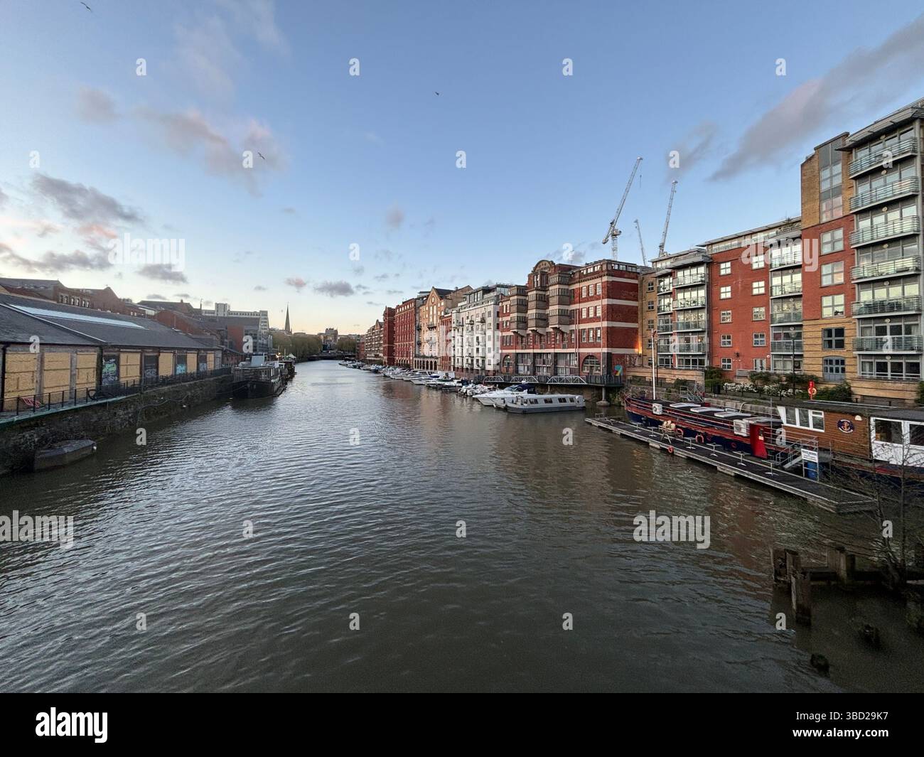 Bristol city centre showing urban life, historic buildings, modern ...