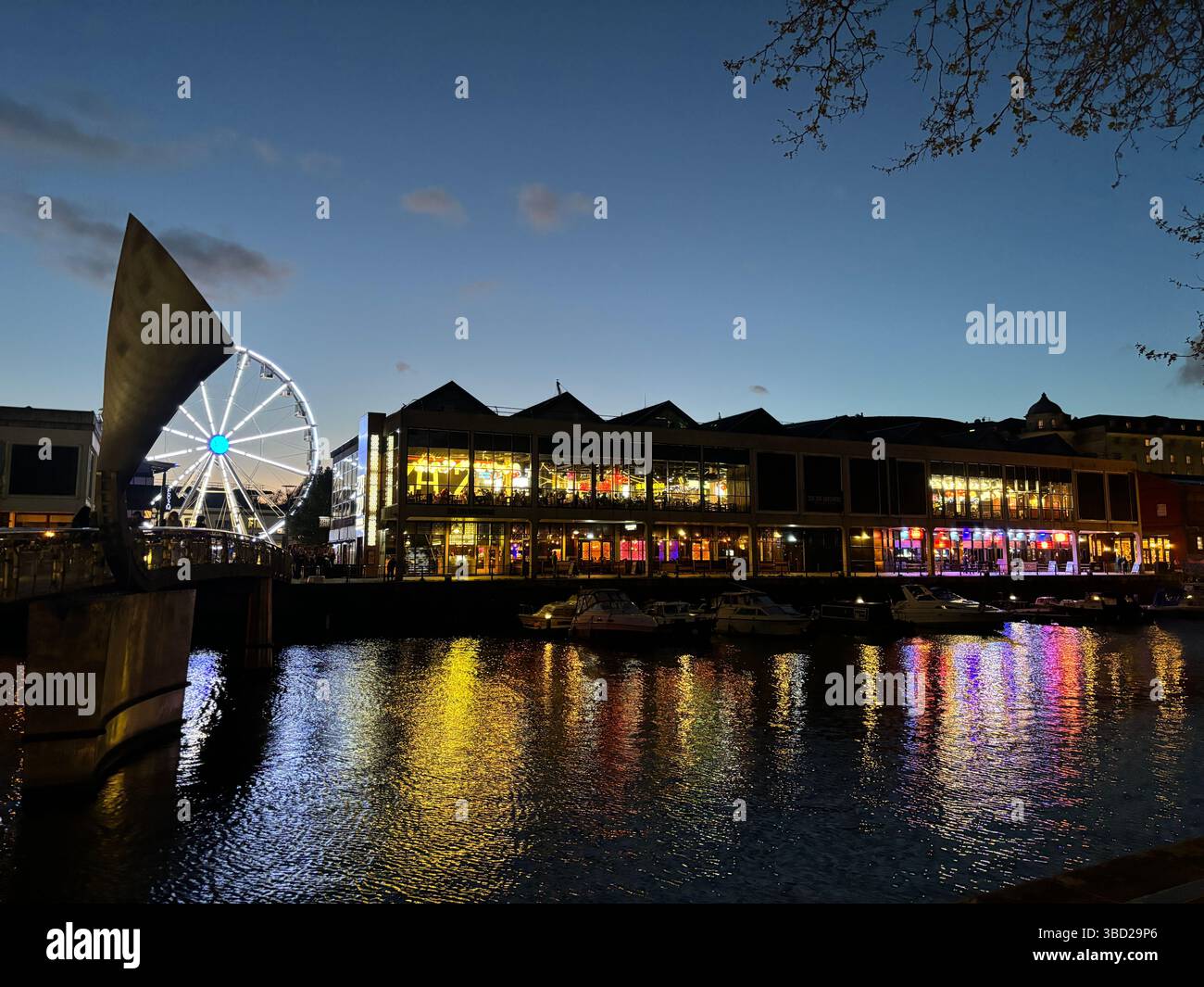 Bristol city centre showing urban life, historic buildings, modern ...