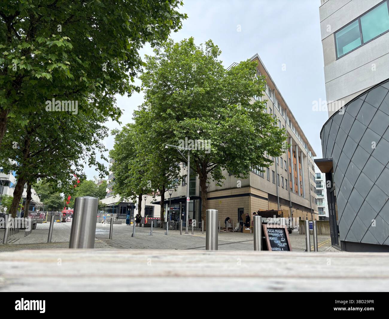 Bristol city centre showing urban life, historic buildings, modern ...