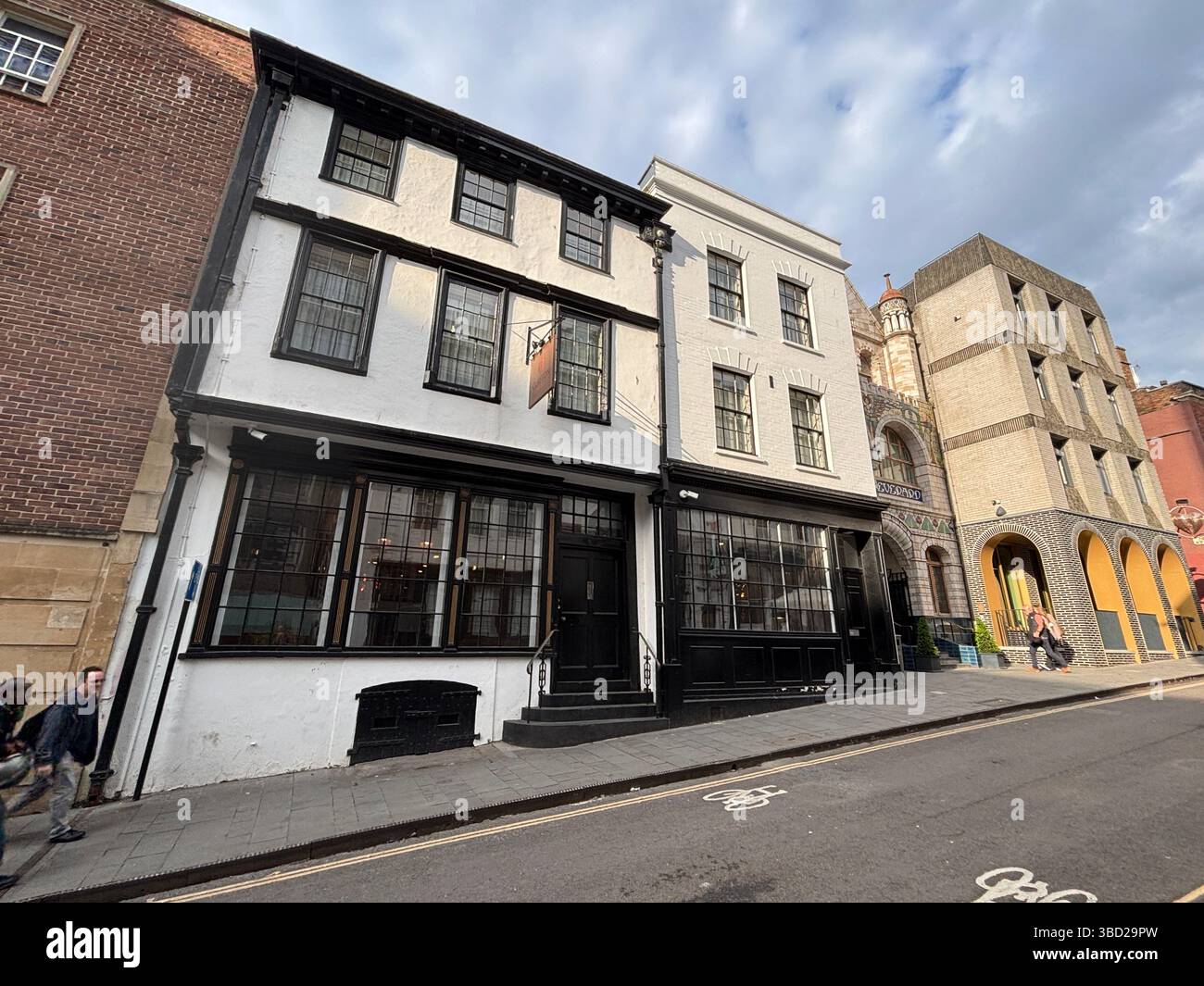 Bristol city centre showing urban life, historic buildings, modern ...