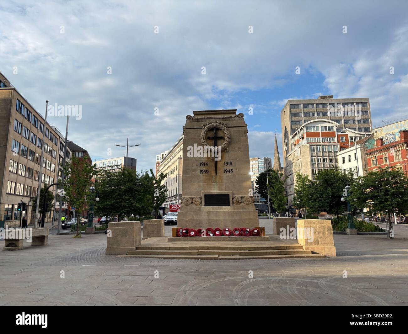 Bristol city centre showing urban life, historic buildings, modern ...