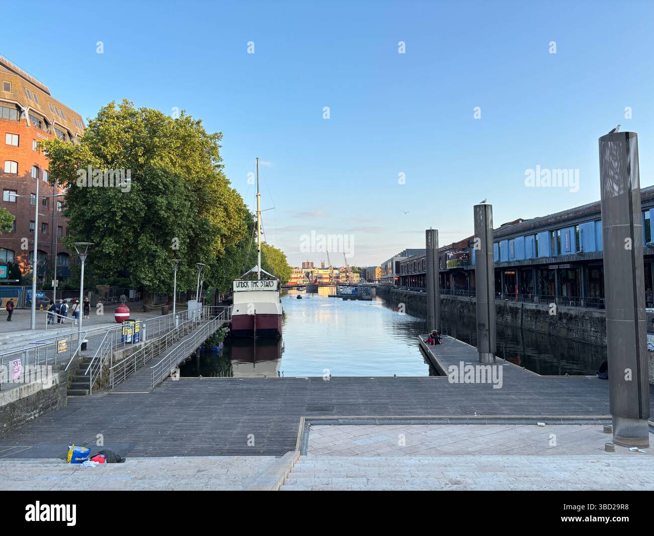 Bristol city centre showing urban life, historic buildings, modern ...