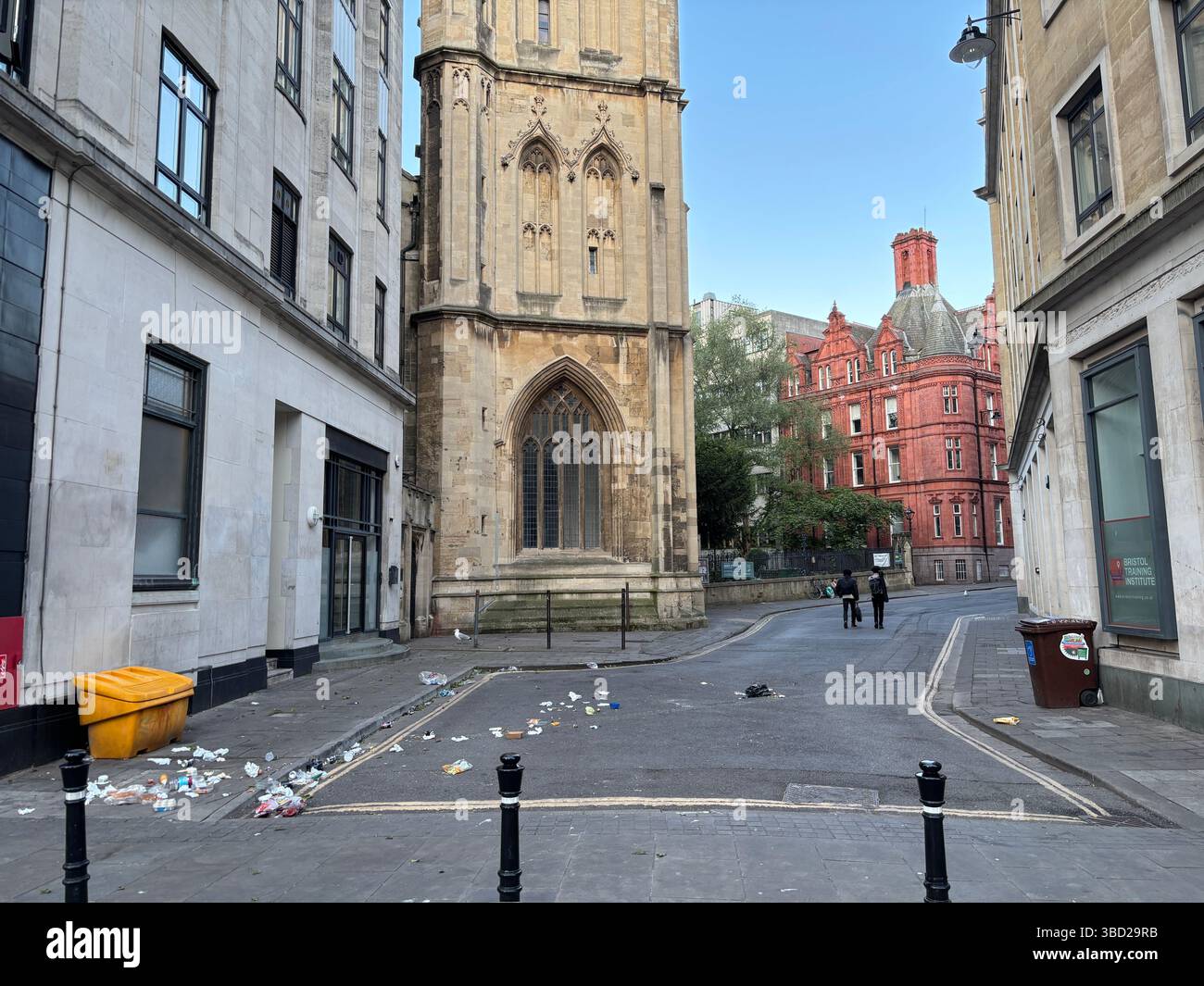 Bristol city centre showing urban life, historic buildings, modern ...