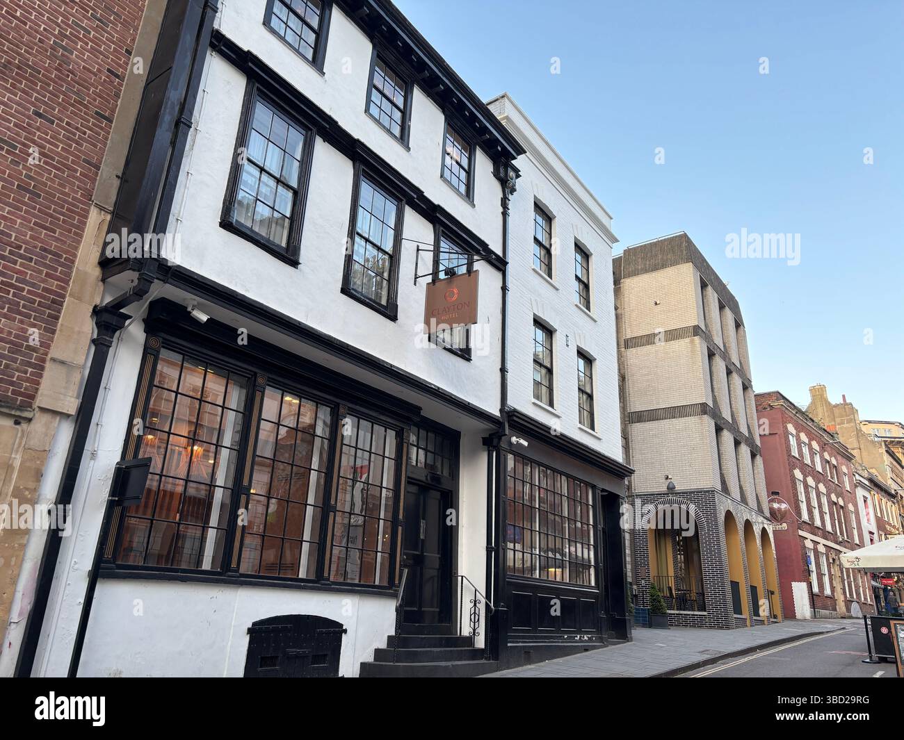 Bristol city centre showing urban life, historic buildings, modern ...