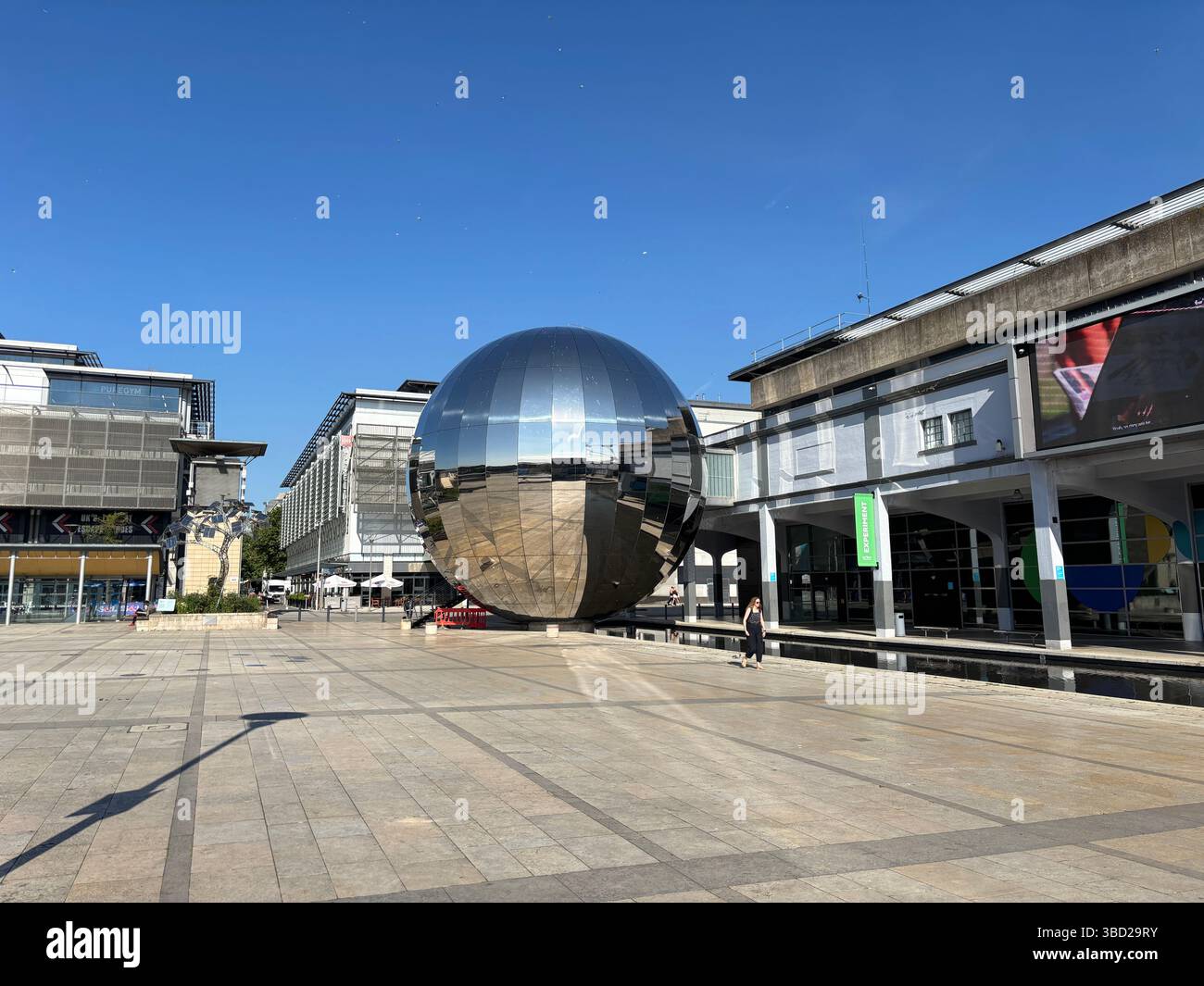 Bristol city centre showing urban life, historic buildings, modern ...