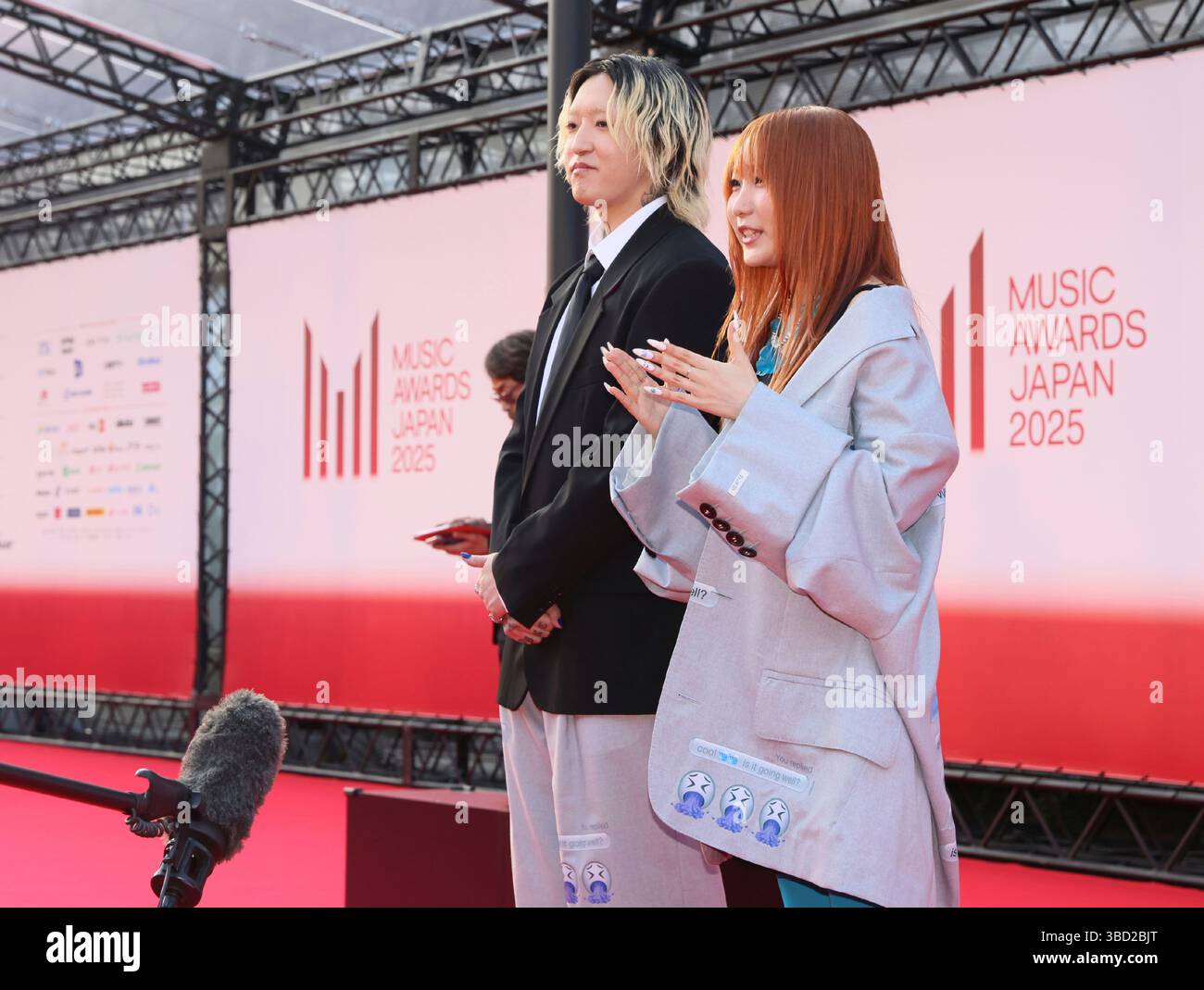 Yoasobi, Japanese pop duo, attends Music Awards Japan in Kyoto City ...