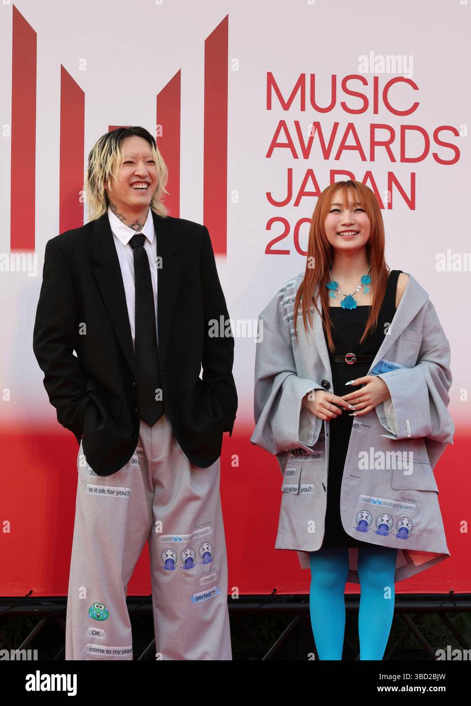 Yoasobi, Japanese pop duo, attends Music Awards Japan in Kyoto City ...