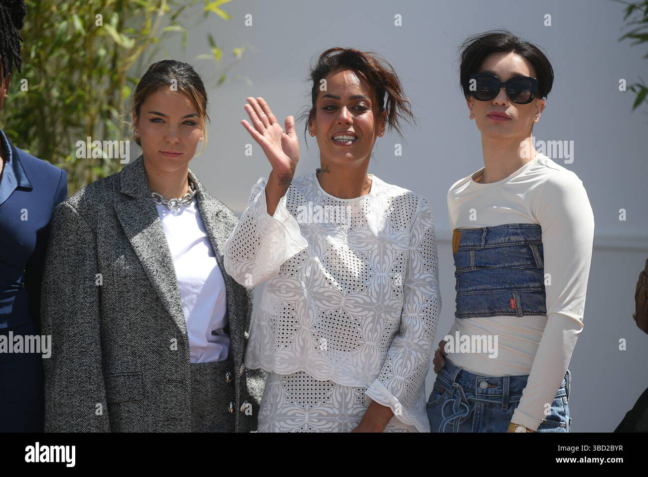 Cannes, France. 22nd May, 2025. Shirel Nataf, Amel Bent and Yuming Hey ...