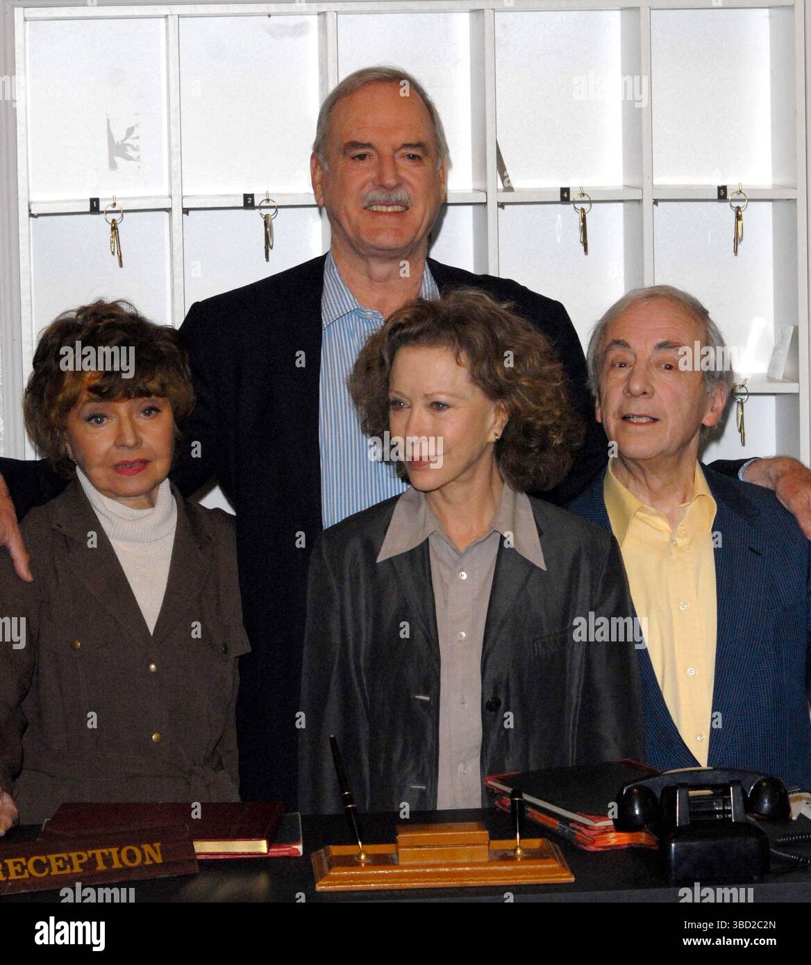 Prunella Scales, John Cleese, Connie Booth and Andrew Sachs at a press ...