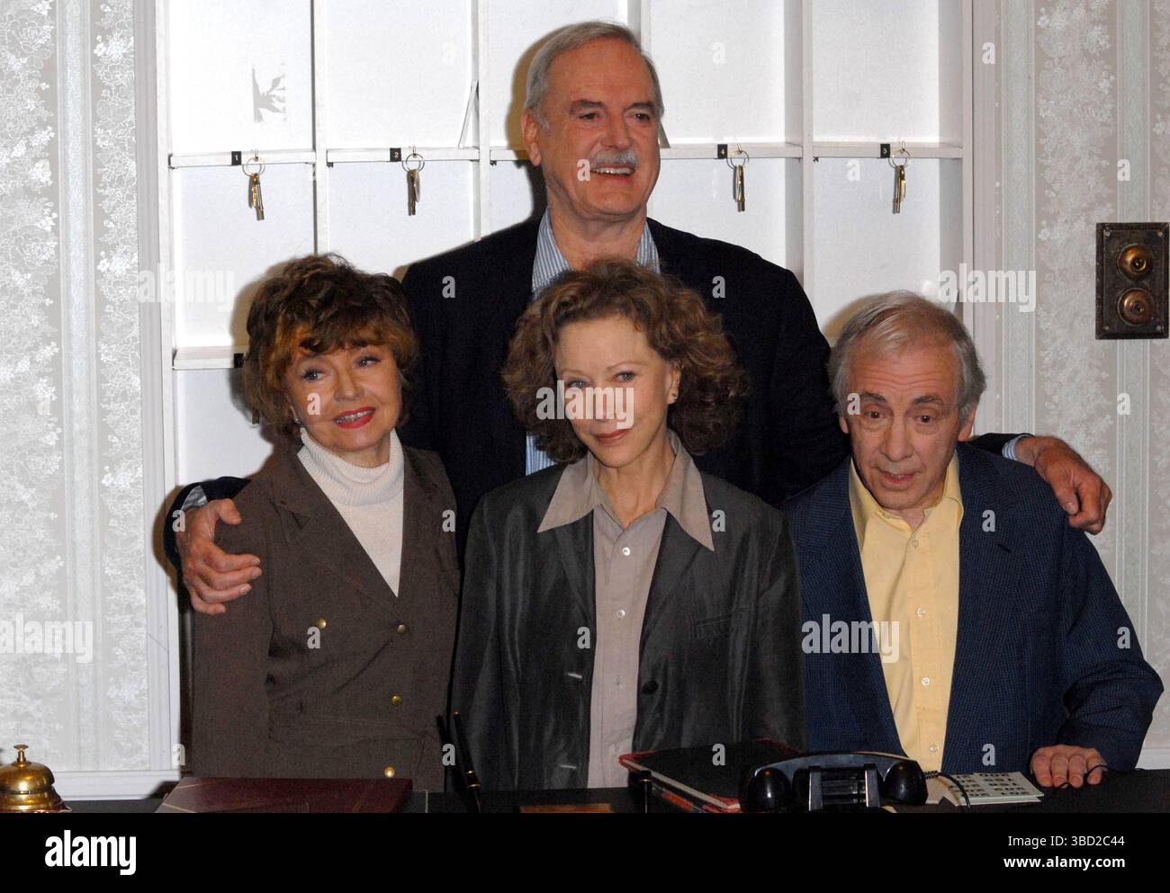 Prunella Scales, John Cleese, Connie Booth and Andrew Sachs at a press ...
