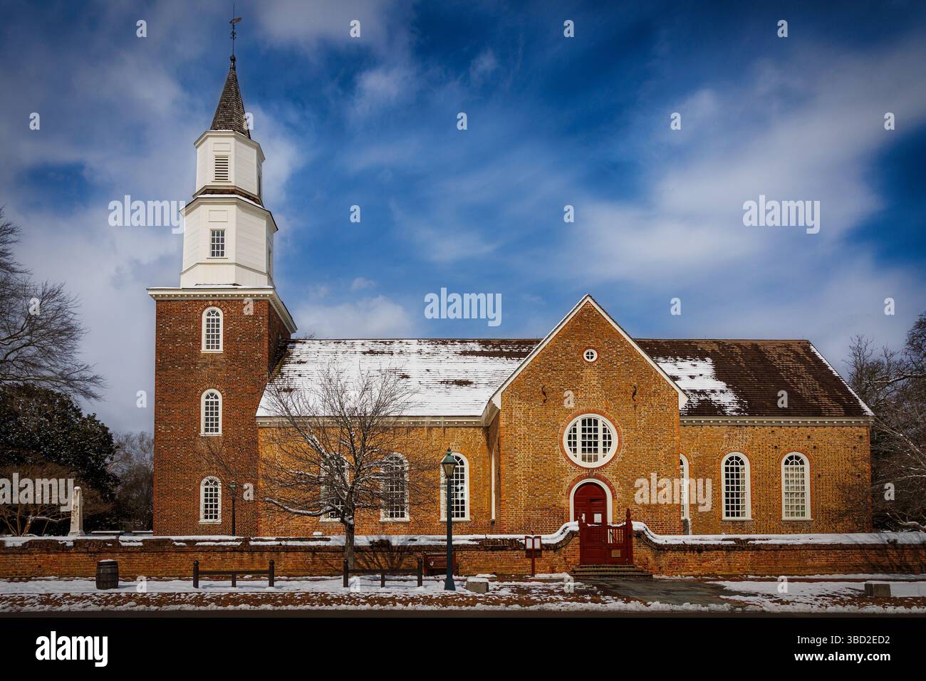 The weather warms and snow begins to melt at Bruton Church at Colonial ...