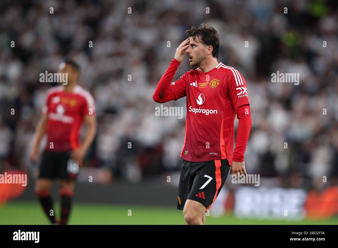 BILBAO, SPAIN - 21st May 2025: Mason Mount of Manchester United reacts ...