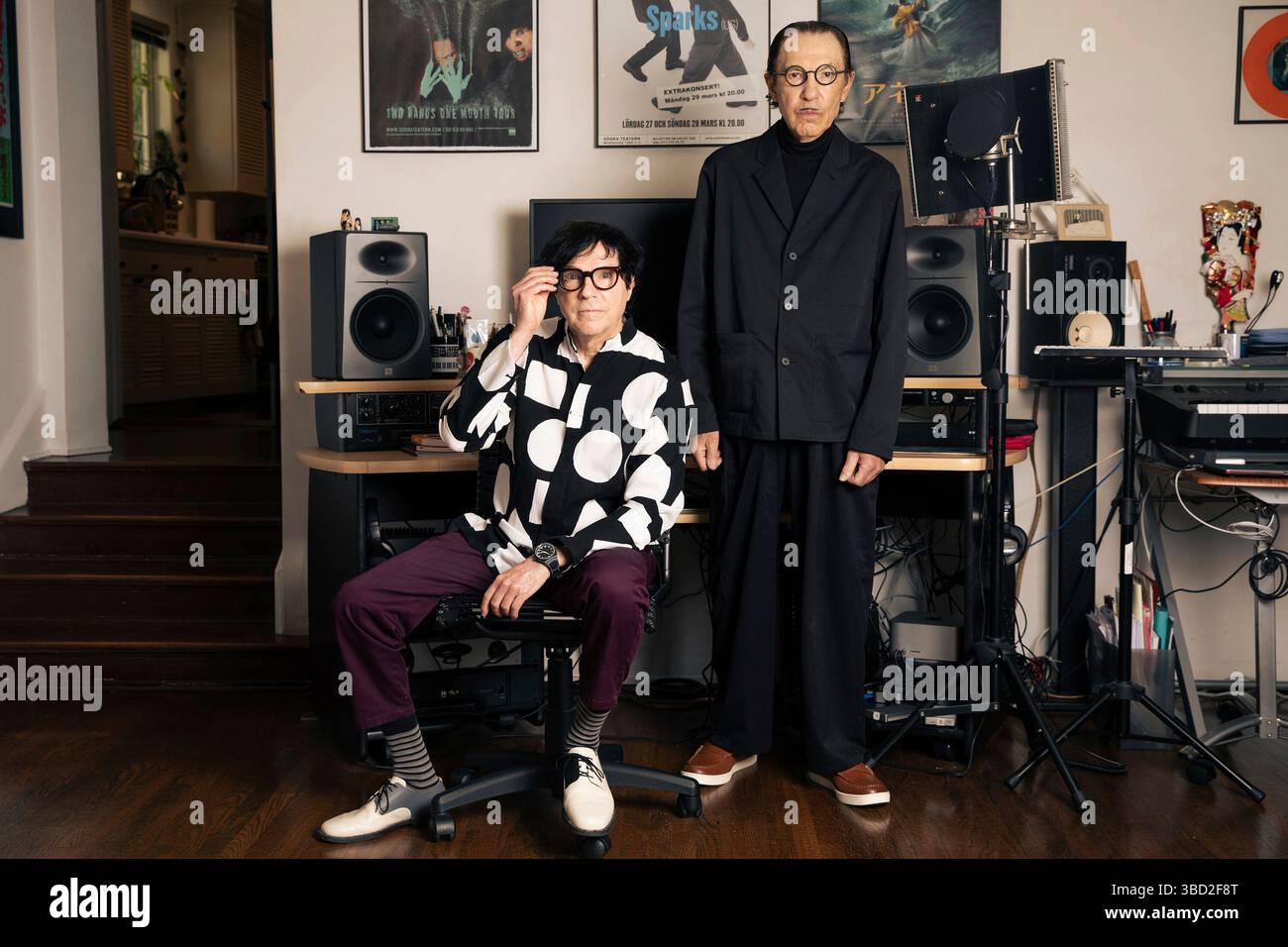 Russell Mael, left, and Ron Mael of Sparks pose for a portrait on ...