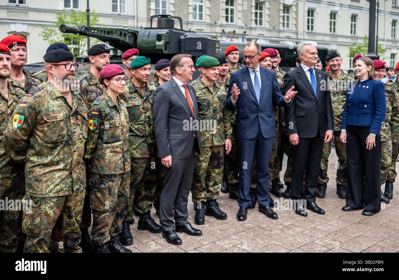 Vilnius, Lithuania. 22nd May, 2025. Federal Chancellor Friedrich Merz ...