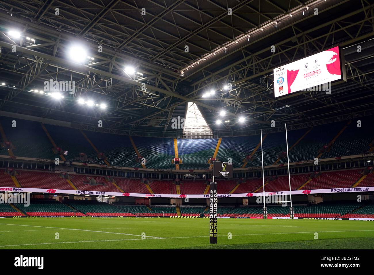 A general view inside the Principality Stadium, Cardiff. The venue will ...