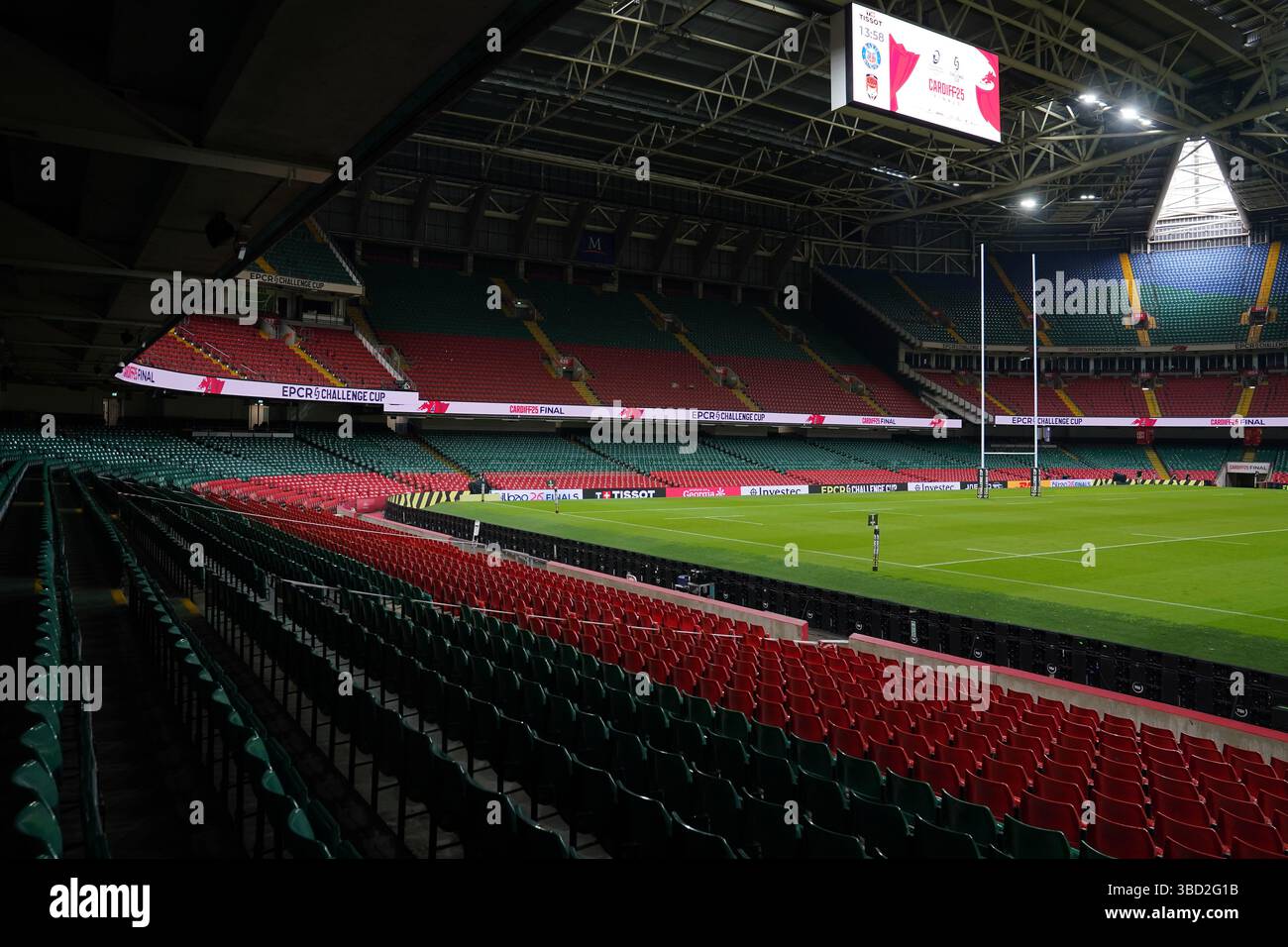 A general view inside the Principality Stadium, Cardiff. The venue will ...
