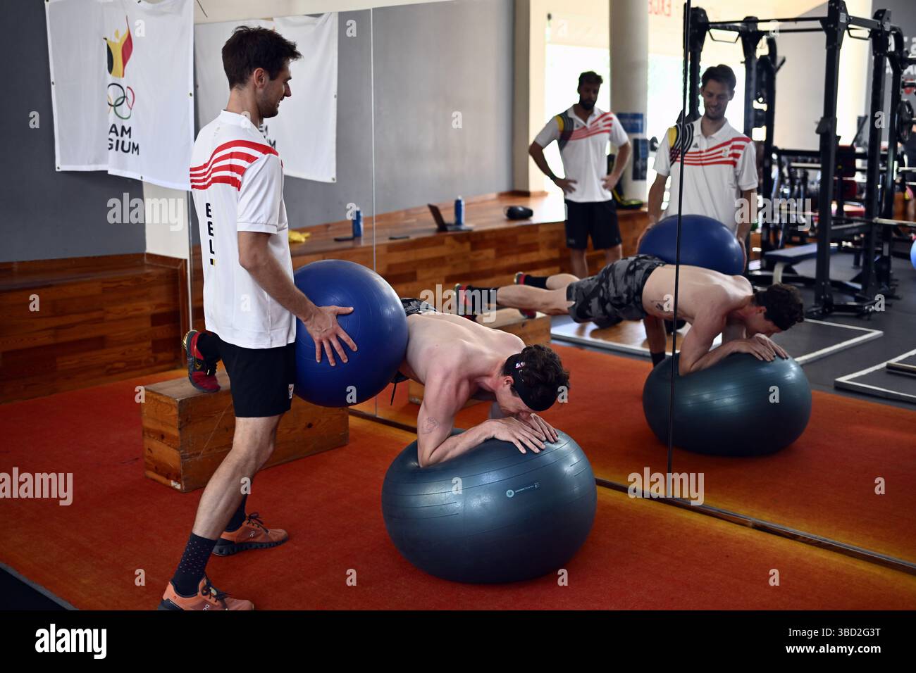 MPM Official Thibaut Schnitzler and Athlete Armand Marchant pictured ...