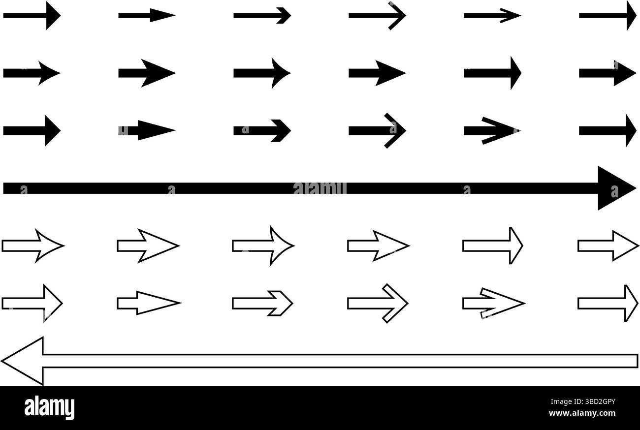 set of different arrow icons isolated vector illustration Stock Vector ...