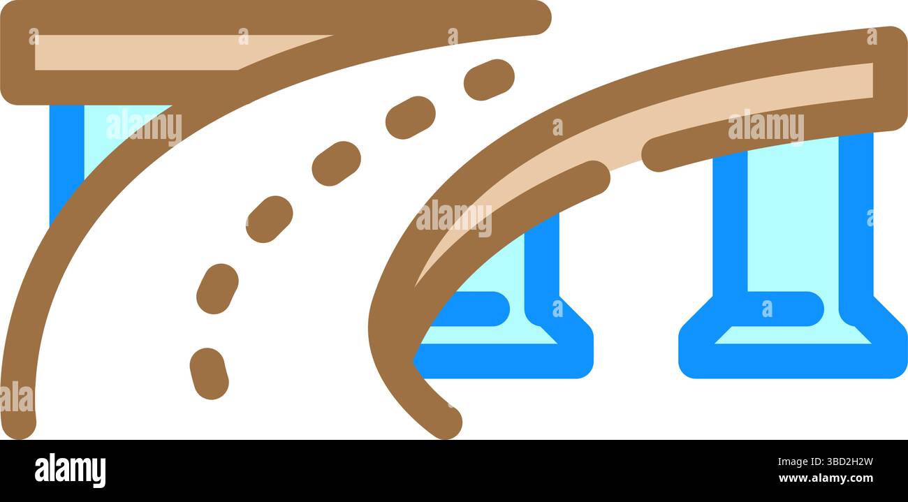 exit ramp highway road color icon vector illustration Stock Vector ...