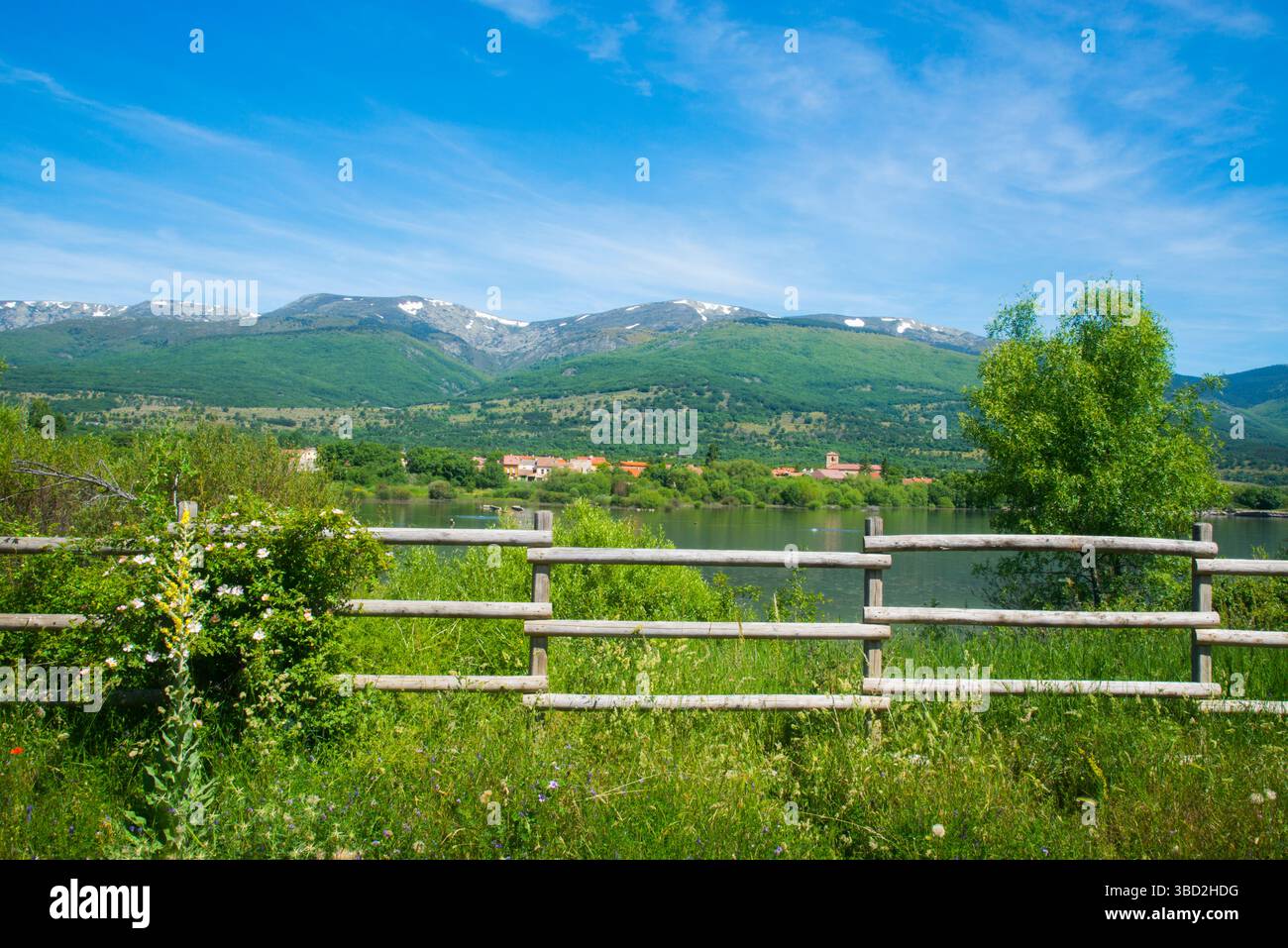 Overview. Pinilla del Valle, Madrid province, Spain Stock Photo - Alamy