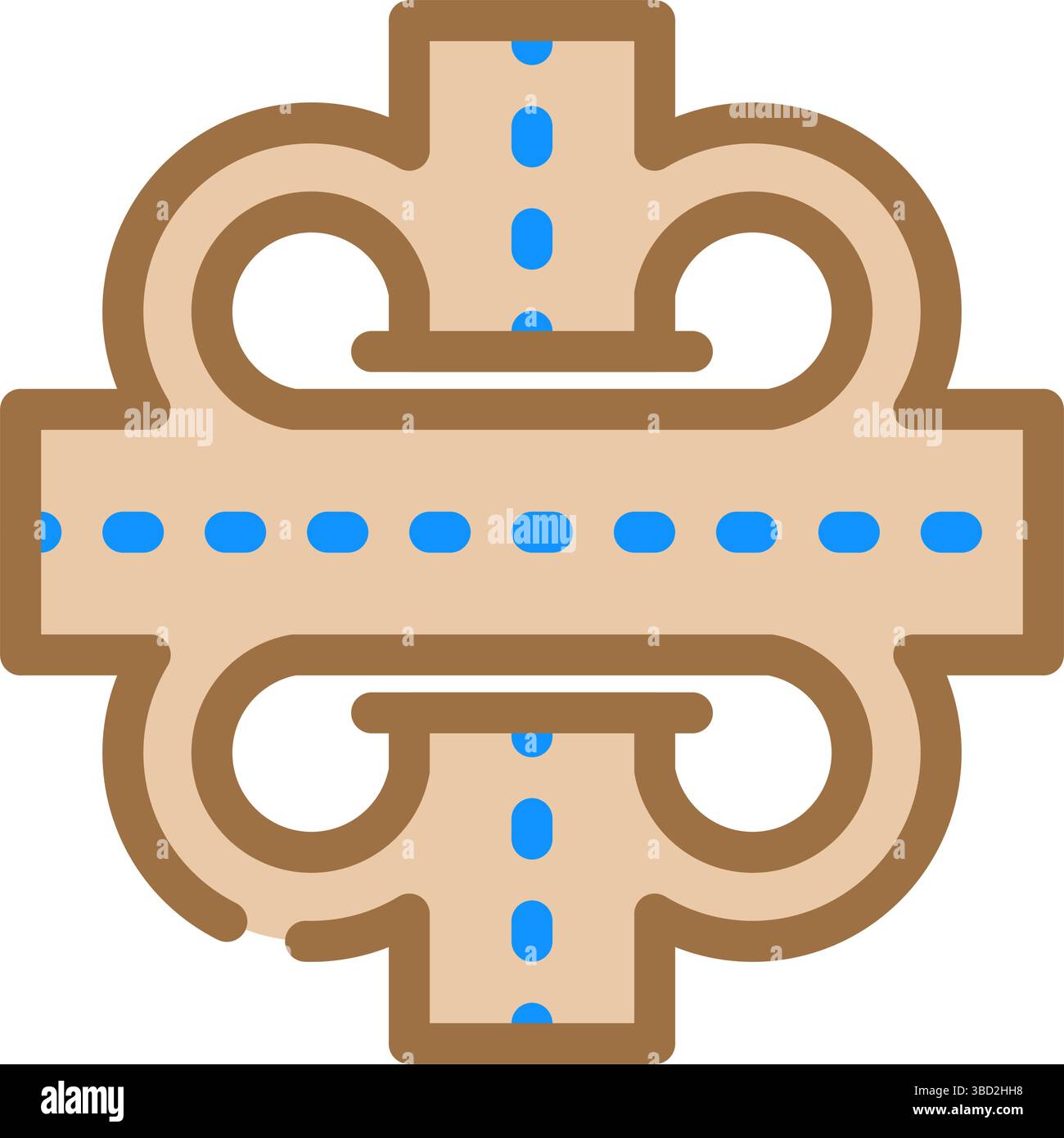 interchange highway road color icon vector illustration Stock Vector ...