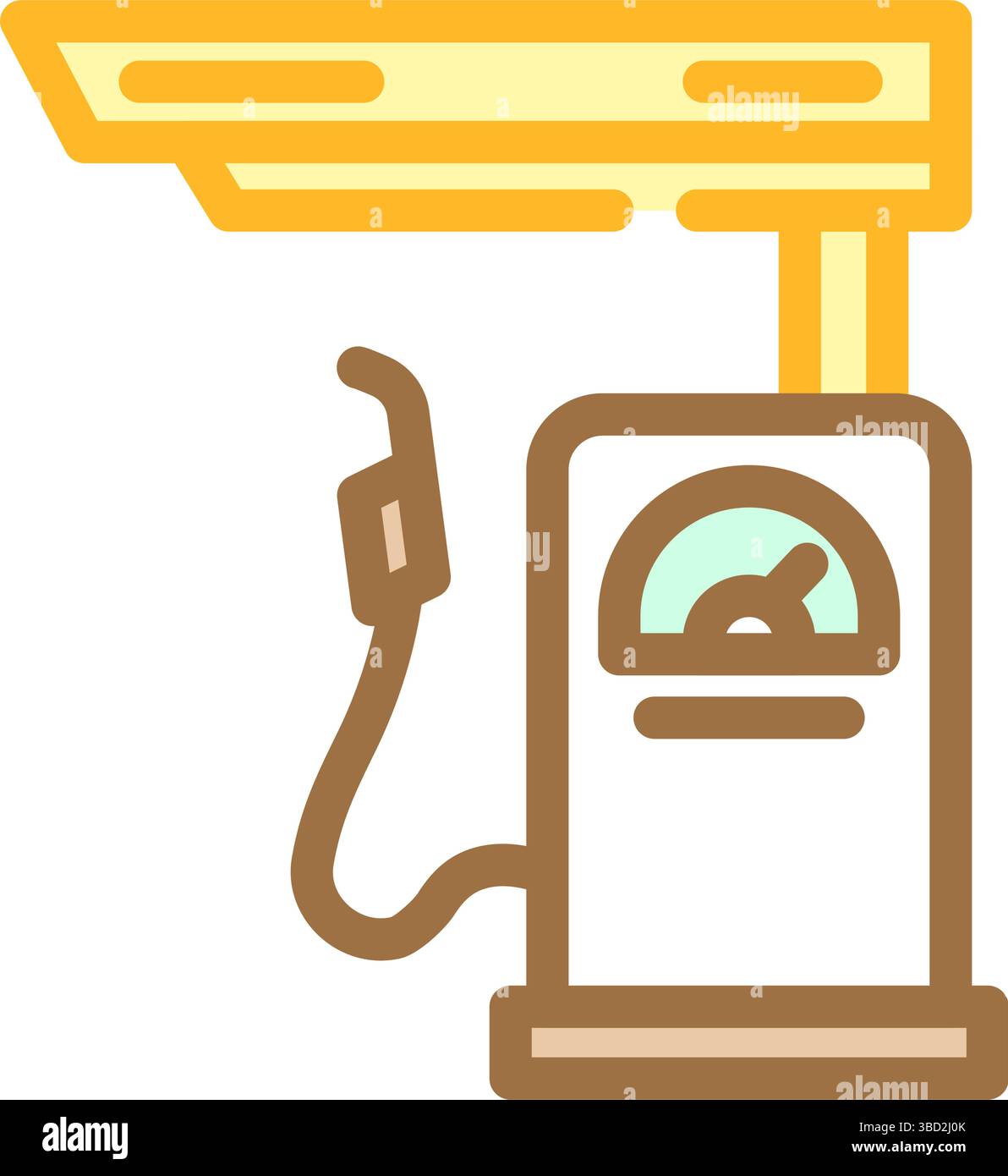 gas station highway highway road color icon vector. gas station highway ...