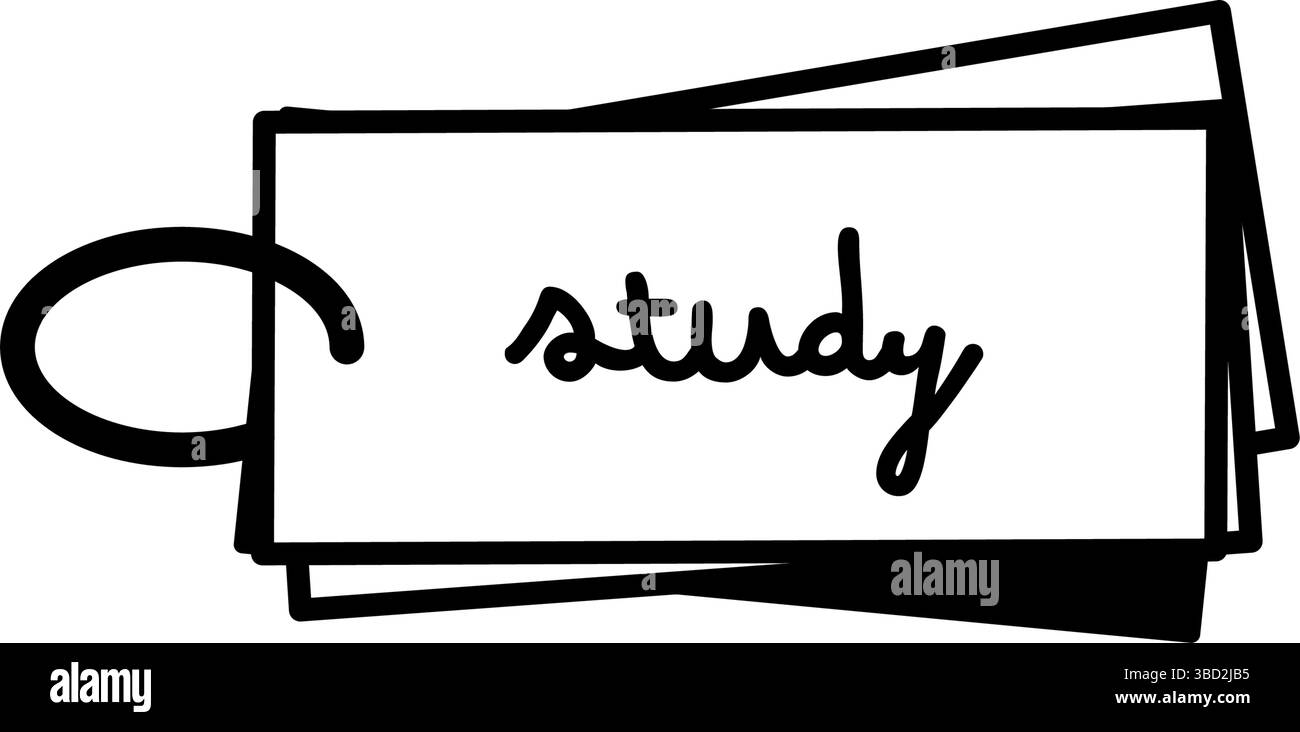 Simple line drawing icon of an English learning vocabulary book, Vector ...