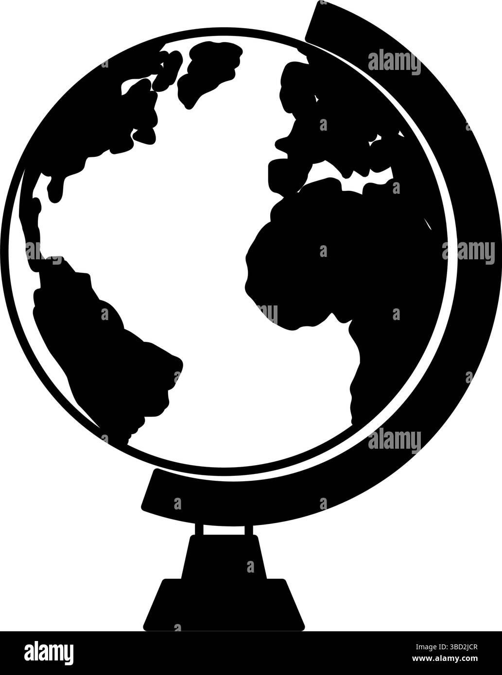 Simple line drawing icon of a globe icon, Vector Illustration Stock ...
