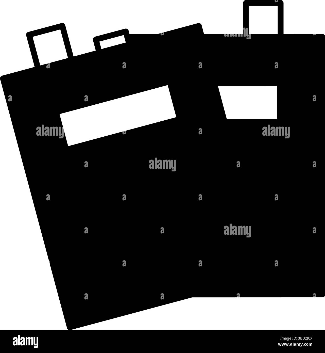 Simple line drawing icon of several books with sticky notes, Vector ...