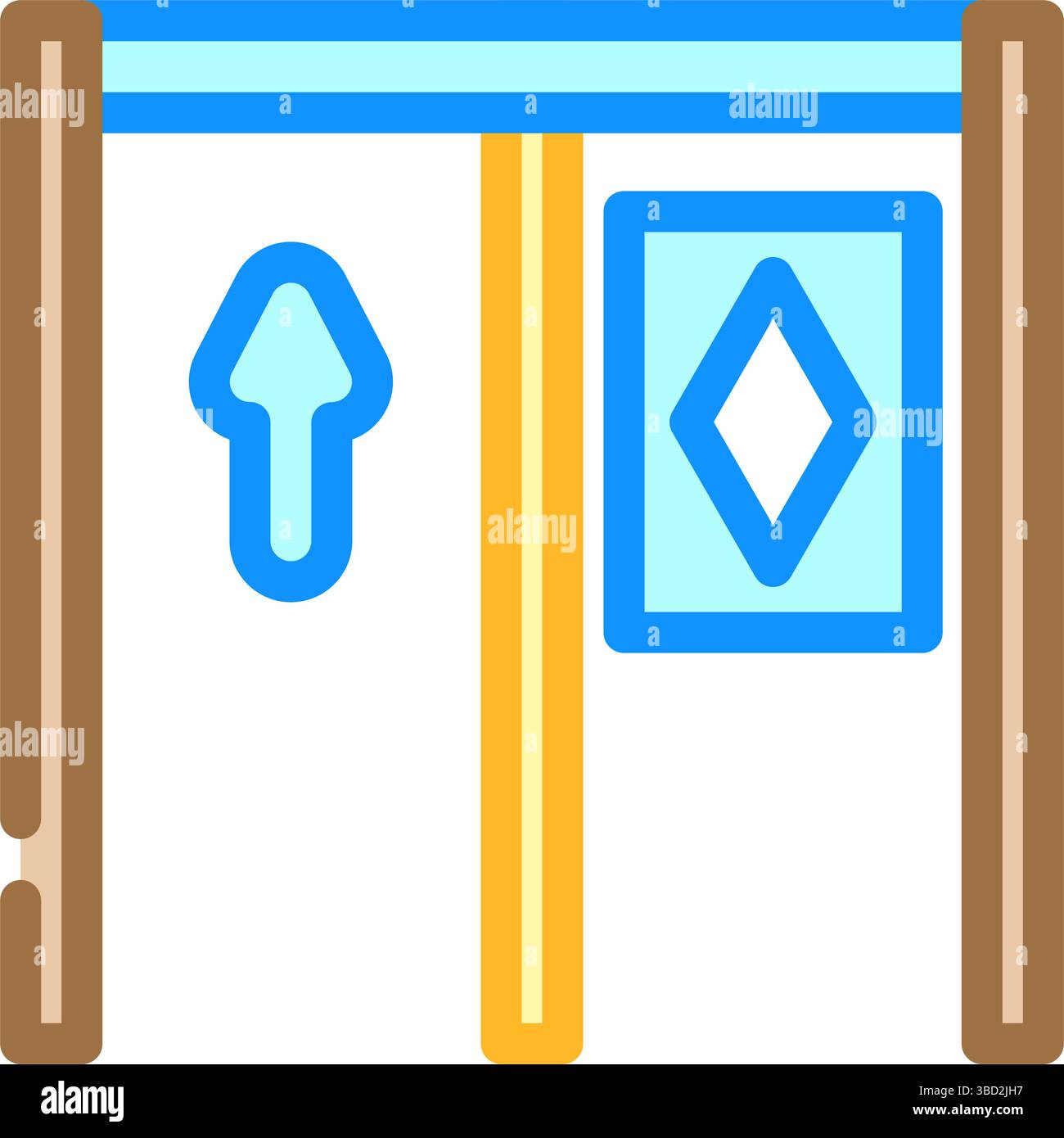 hov lane highway road color icon vector illustration Stock Vector Image ...