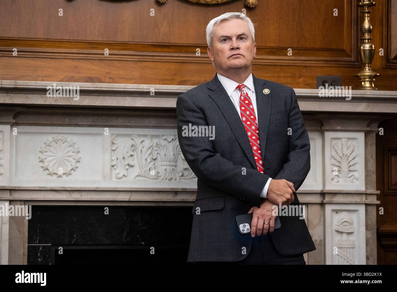 House Oversight Committee Chair James Comer (R-Ky.) is seen after the ...