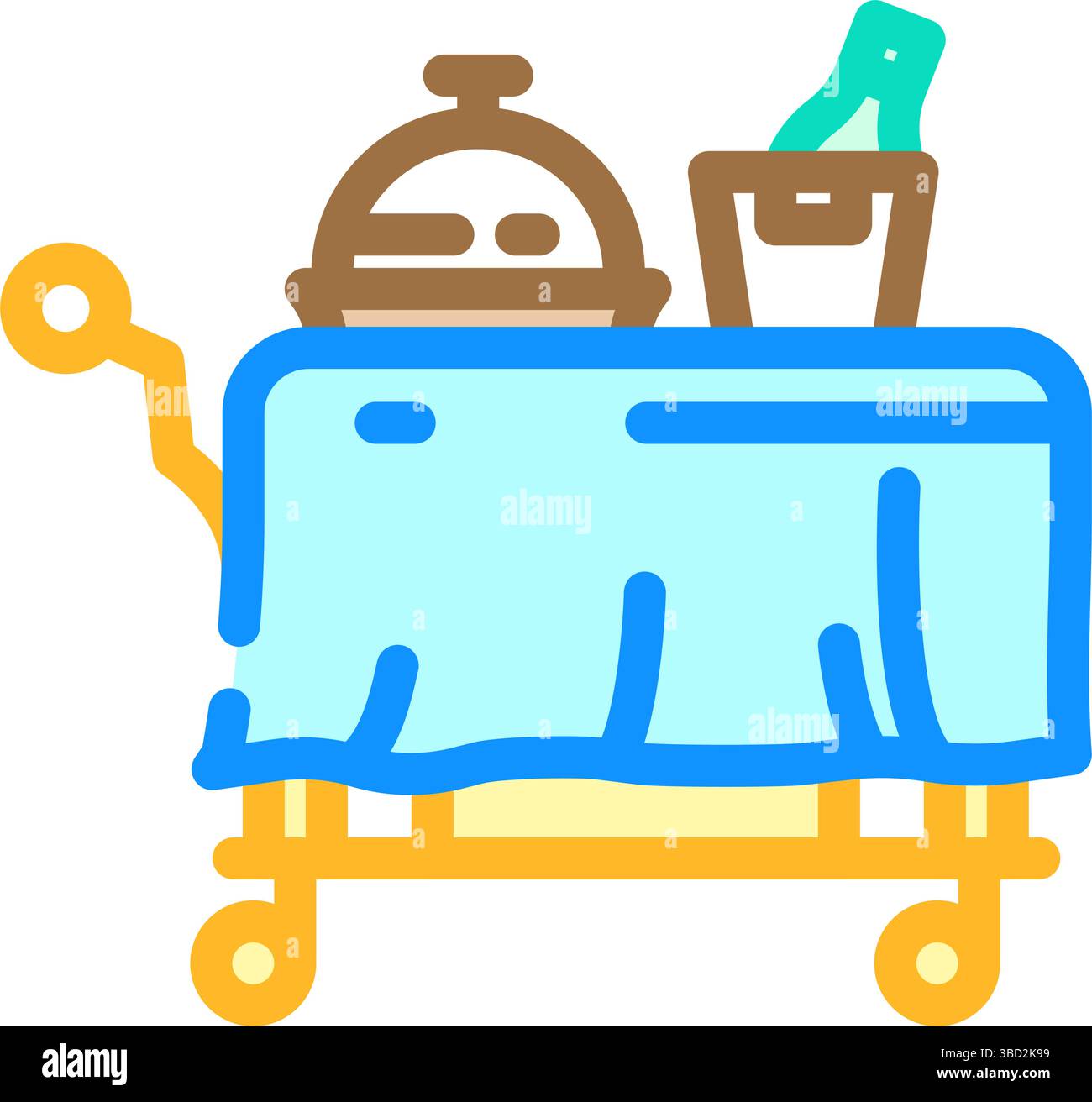 room service hospitality hotel color icon vector illustration Stock ...