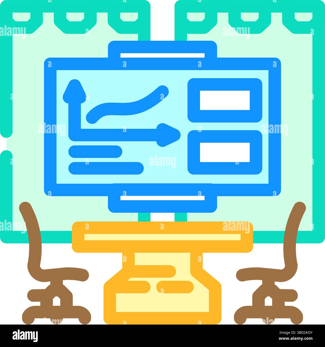 conference room hospitality hotel color icon vector illustration Stock ...