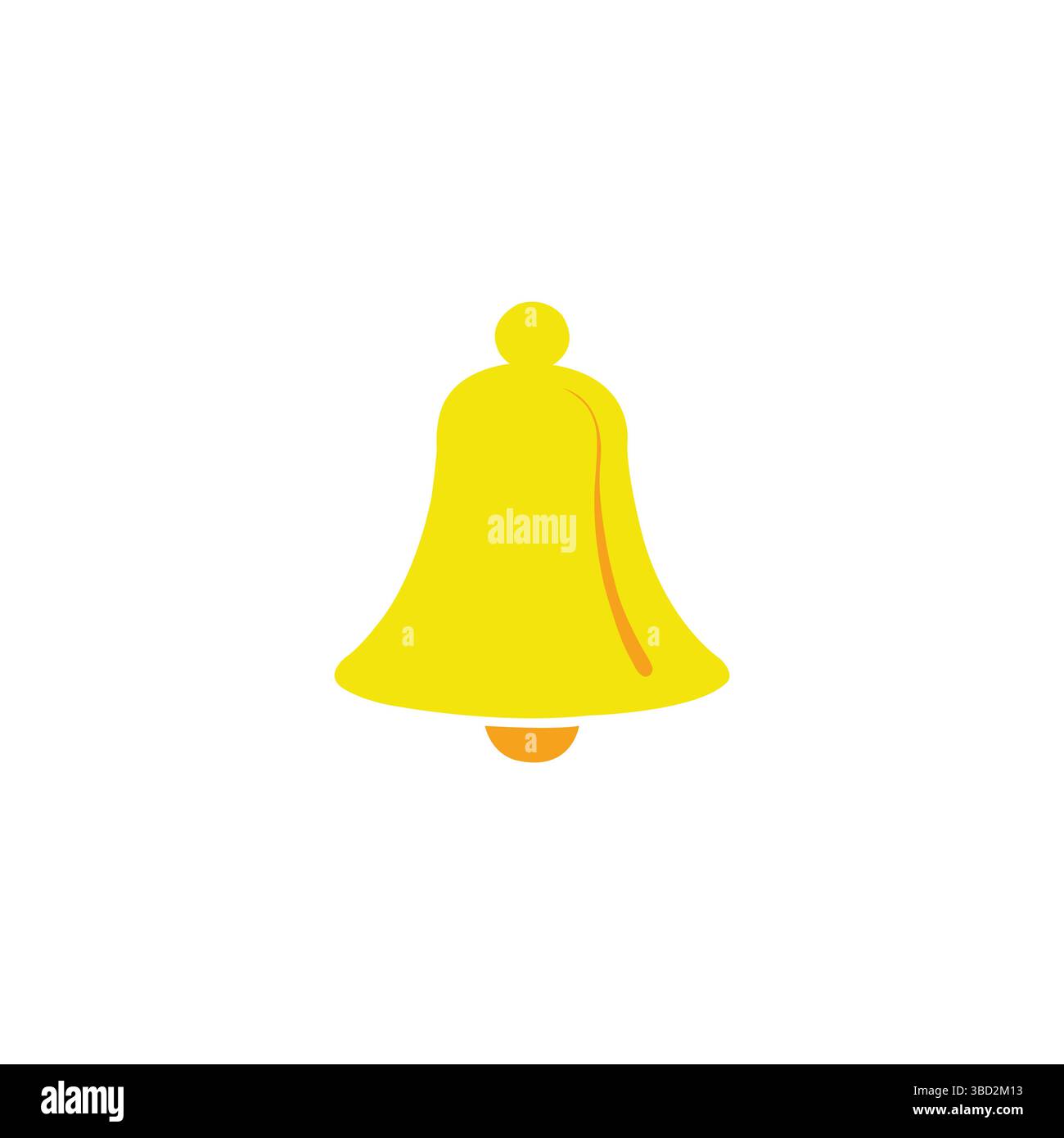 Yellow bell icon vector illustration. Notification alert symbol Stock Vector Image & Art - Alamy