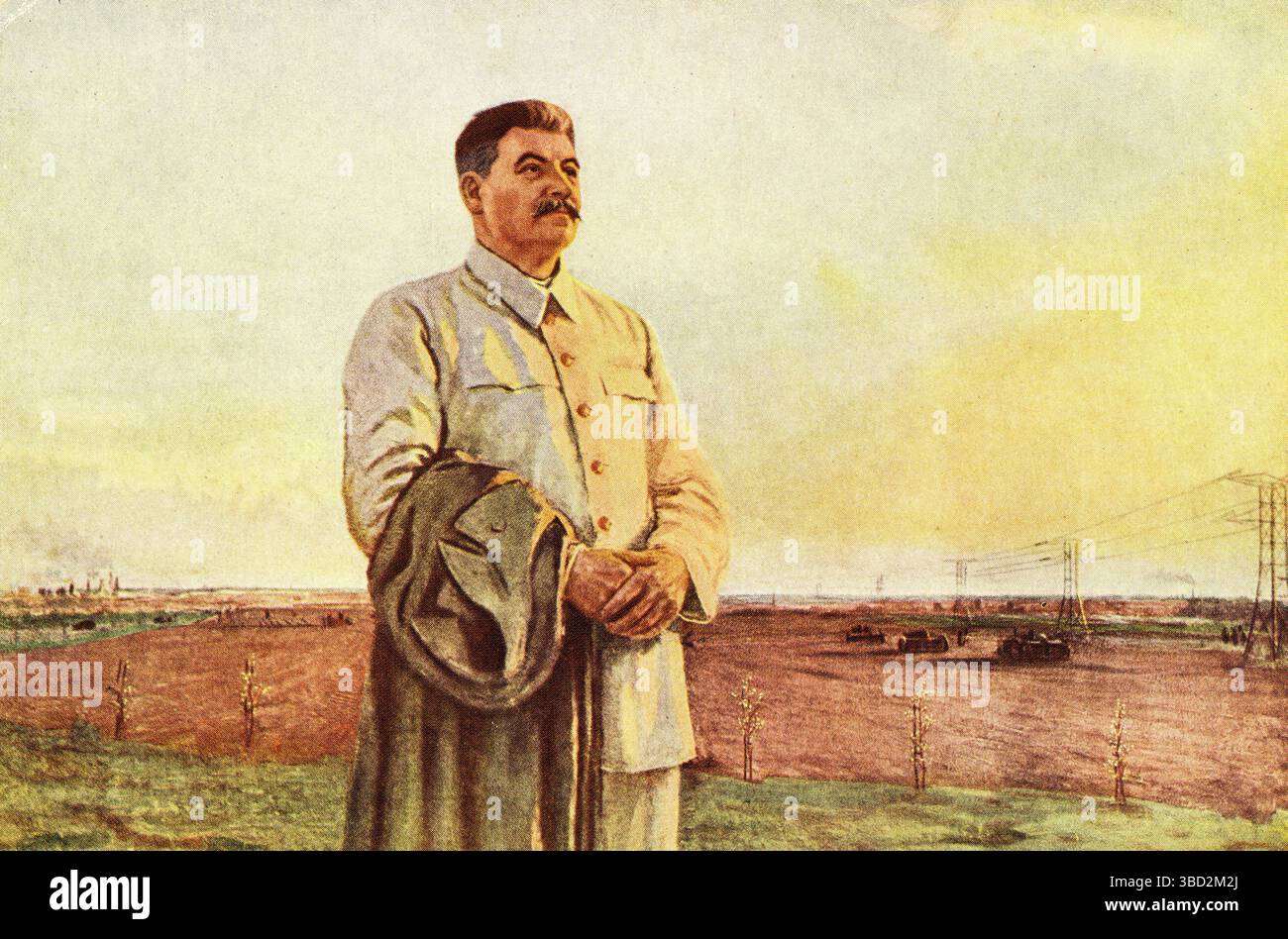Morning of Our Motherland by S. A. Gerasimov - Socialist Realism Portrait of Comrade Stalin ...