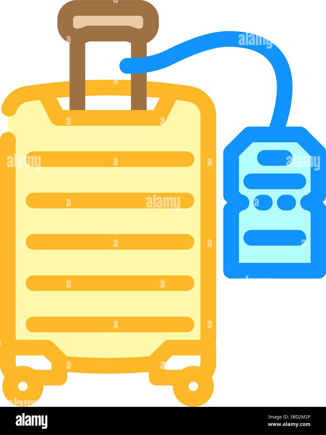 baggage claim hospitality hotel color icon vector illustration Stock ...