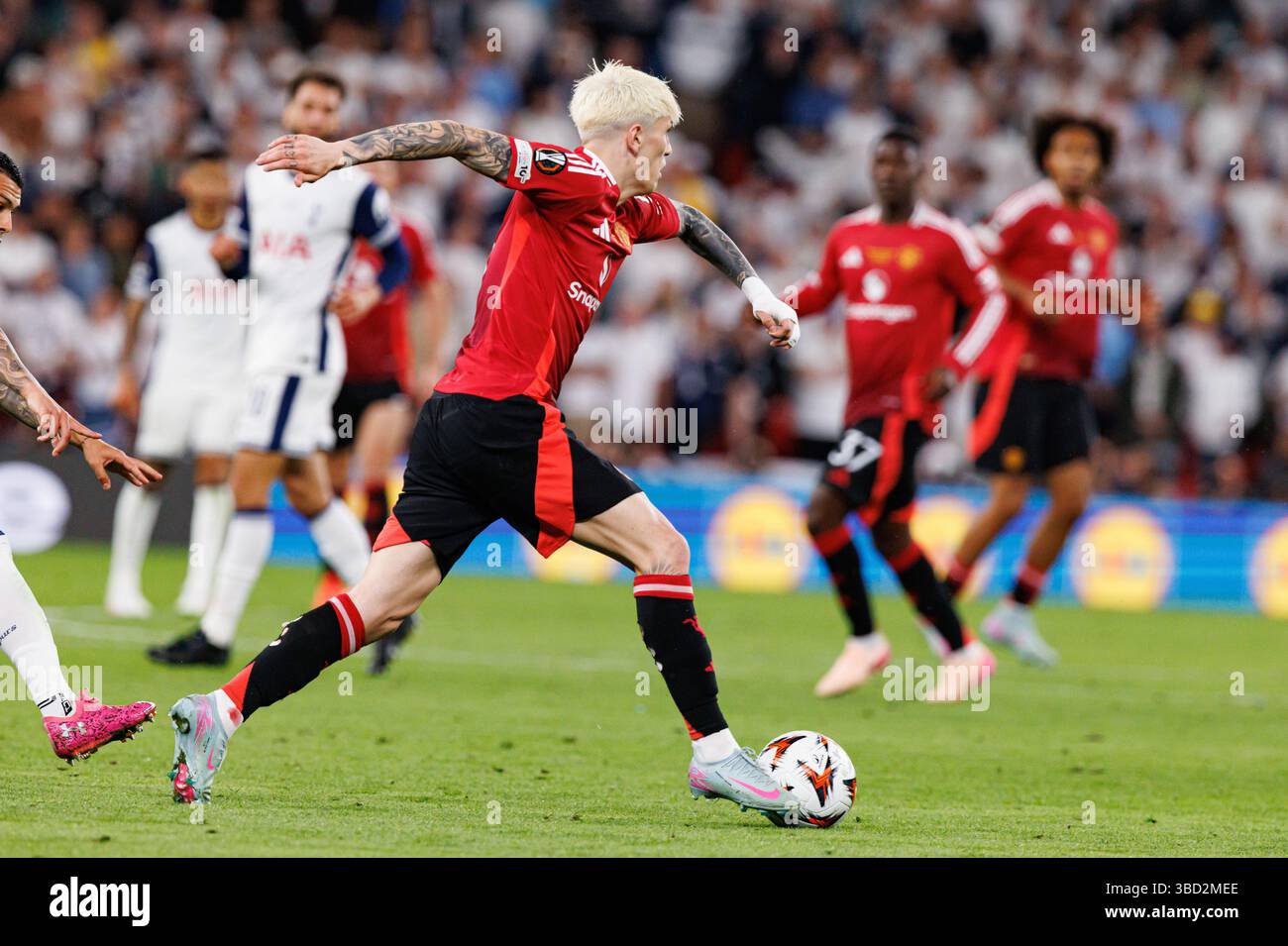 Alejandro Garnacho seen during UEFA Europa League 2025 final game ...