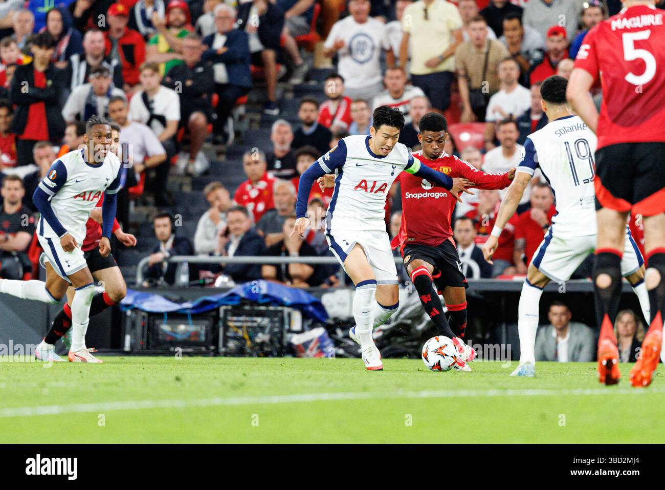 Heung-min Son seen during UEFA Europa League 2025 final game between ...