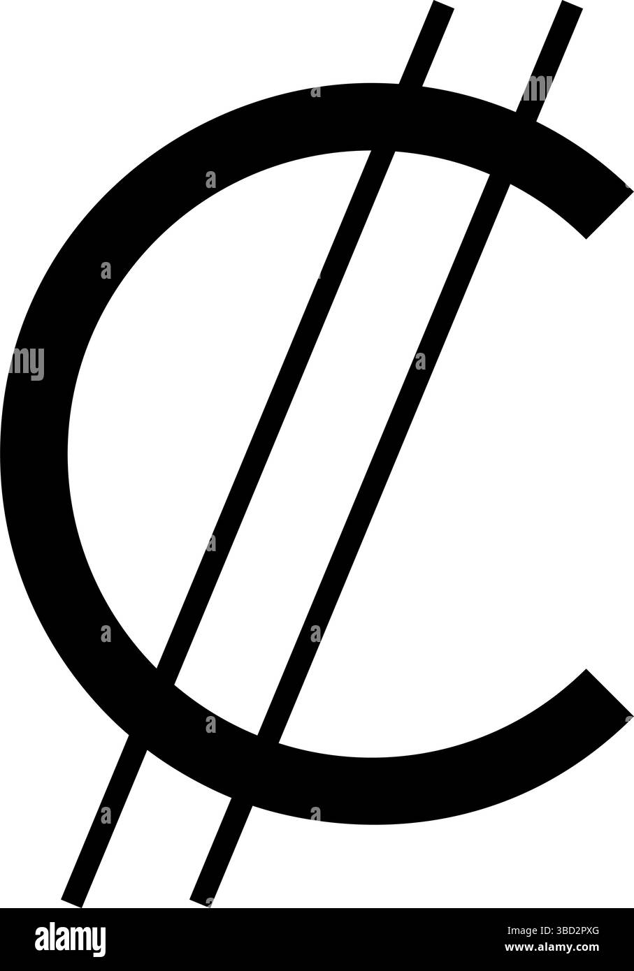 Costa Rica Colon currency symbol sign money icon black color vector ...