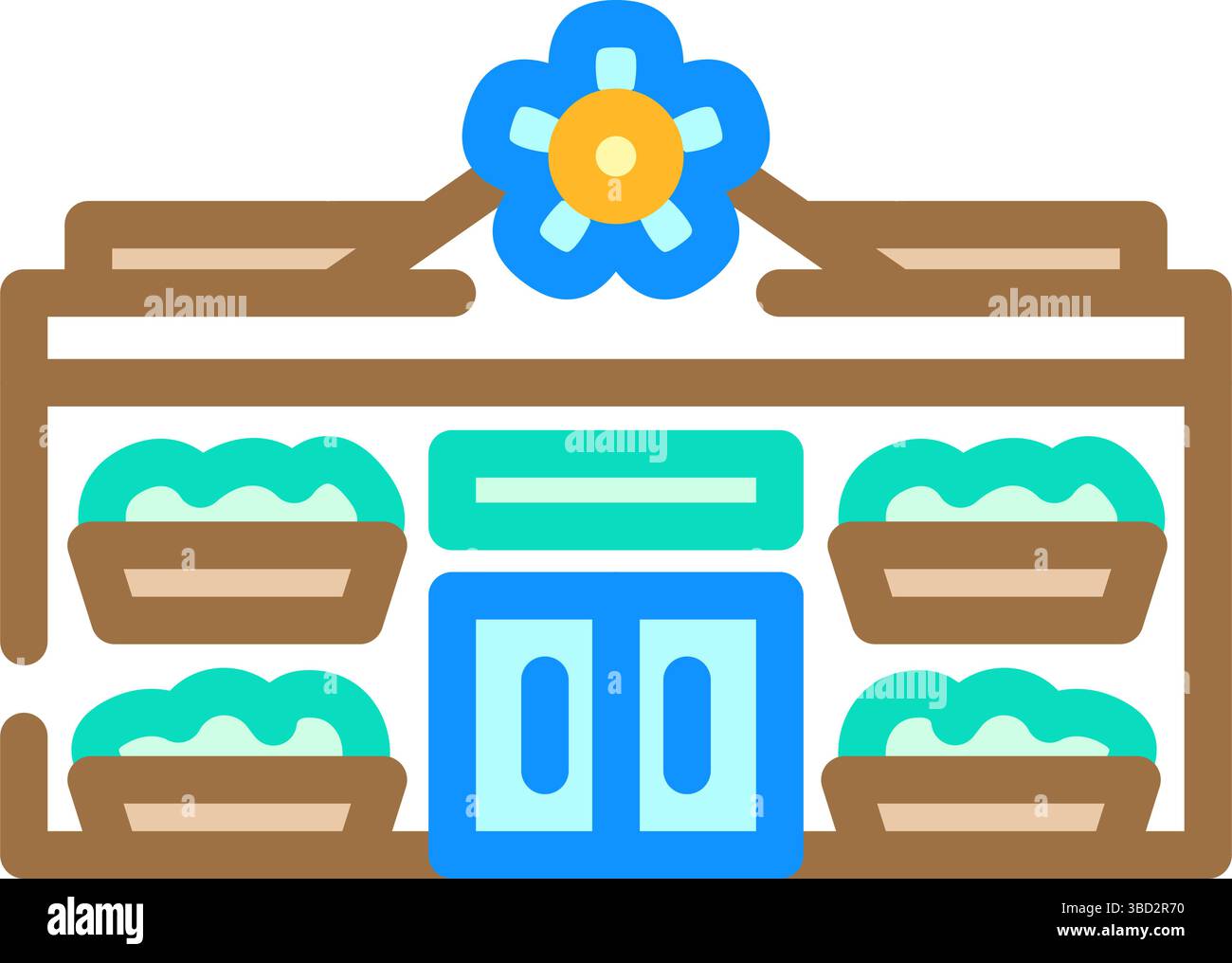 garden centre shop color icon vector illustration Stock Vector Image ...