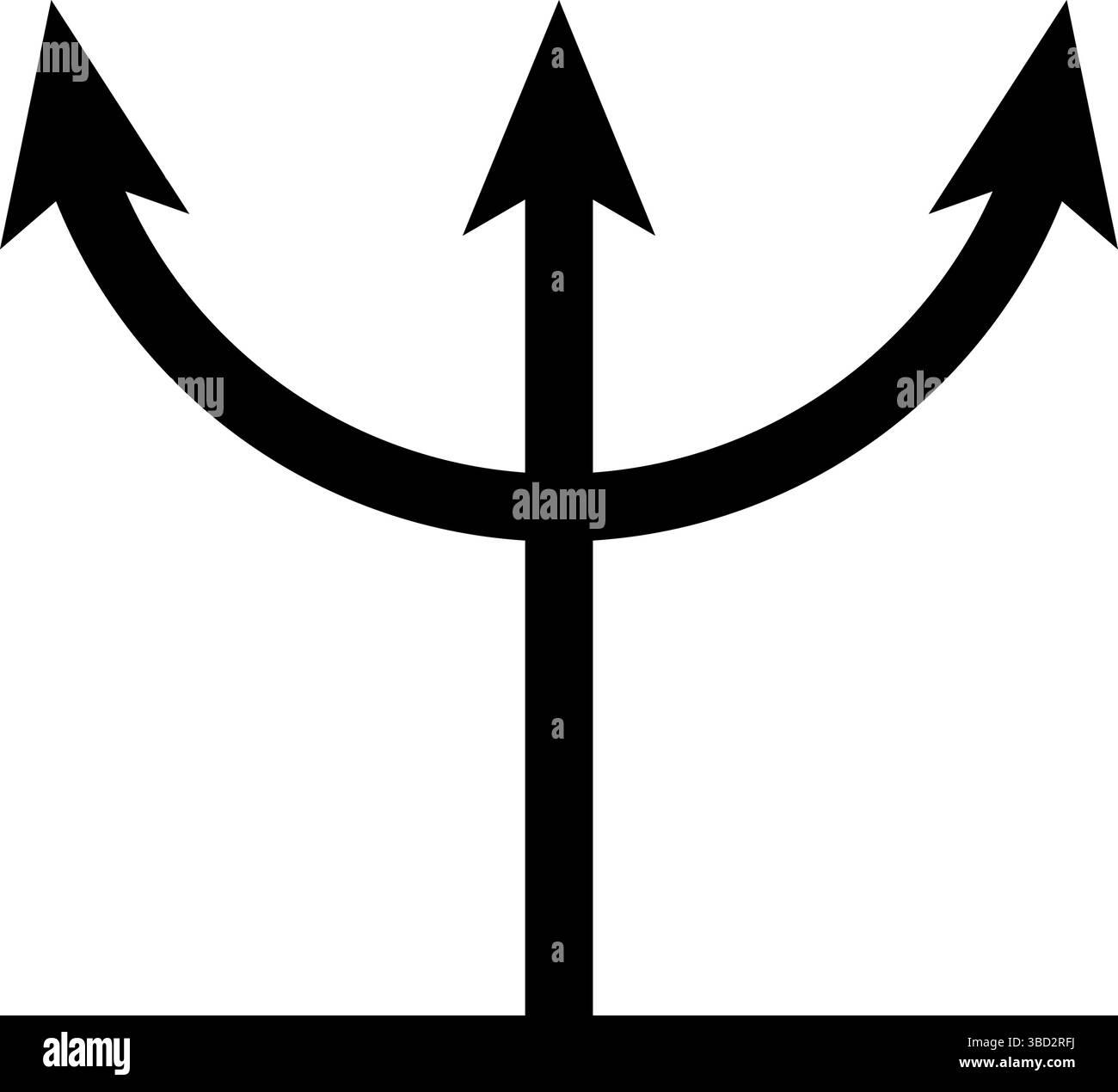 Trident Neptune icon black color vector illustration image flat style ...