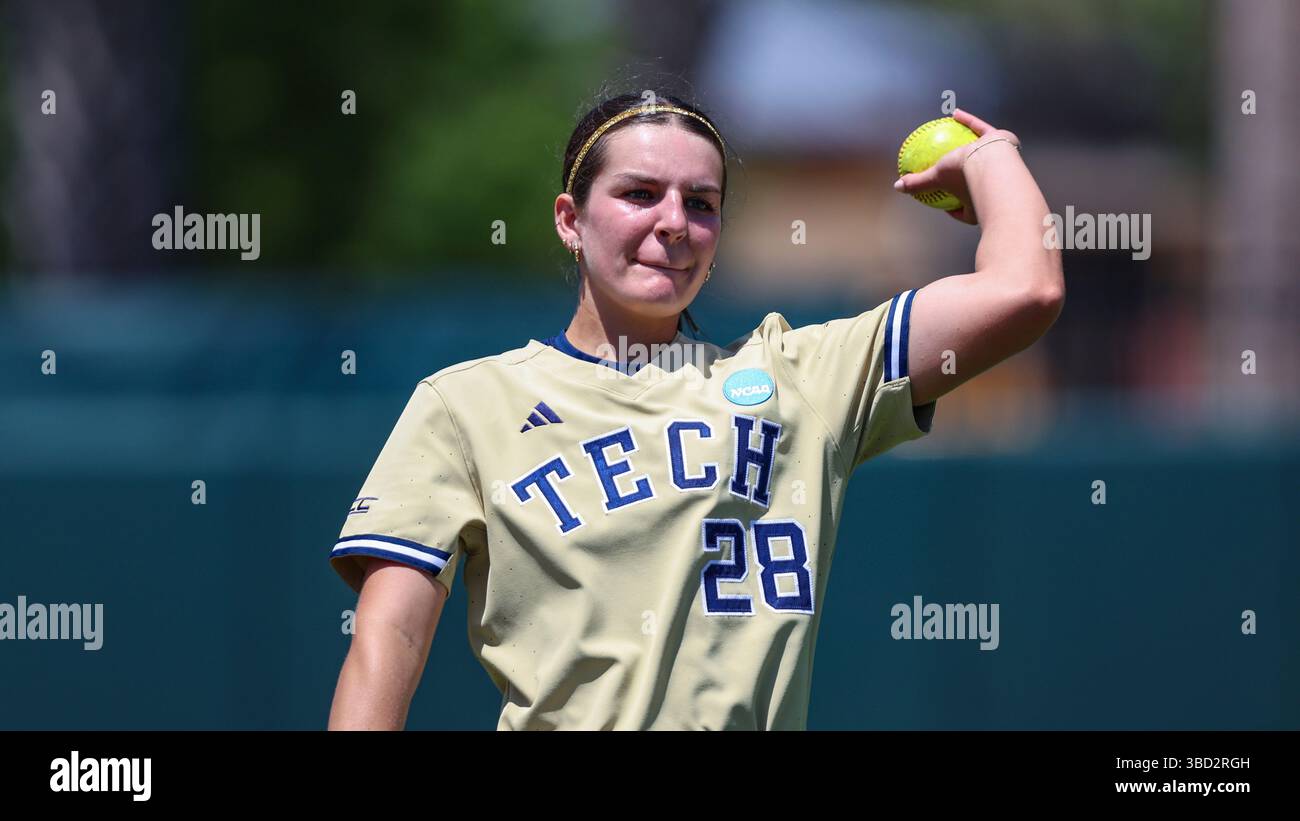 Georgia Tech utility Emma Minghini (28) in action during an NCAA ...