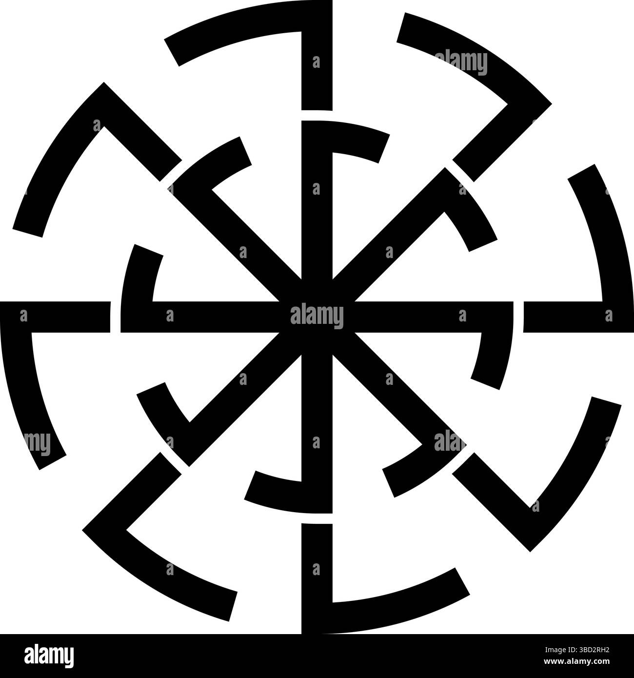 Svetch symbol sign slavic pagan icon black color vector illustration image flat style simple ...