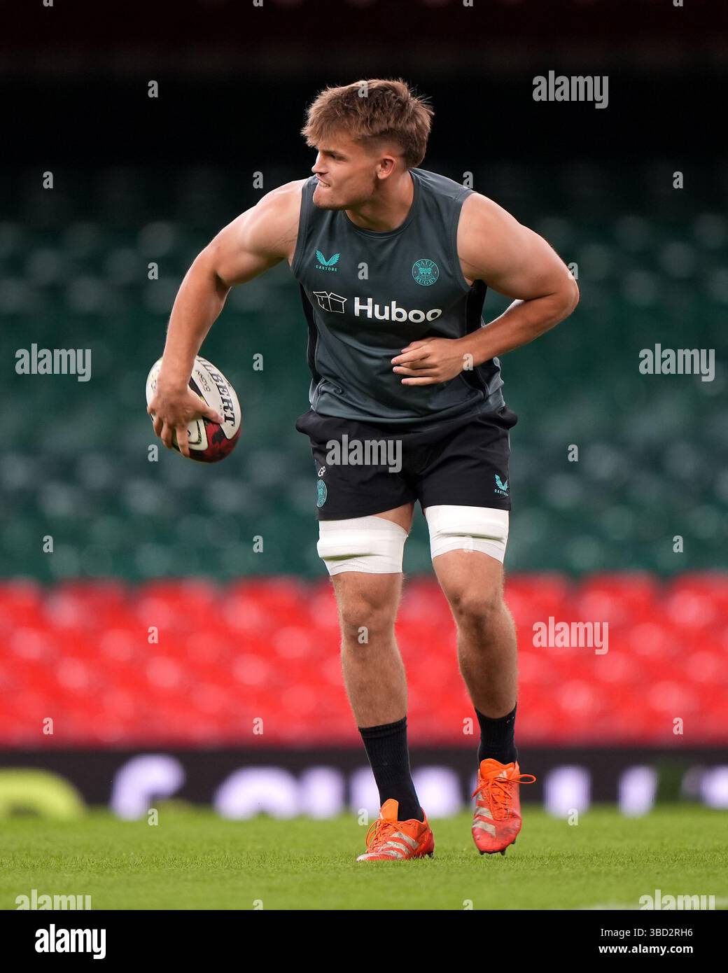 Bath's Guy Pepper during the captain's run at the Principality Stadium ...