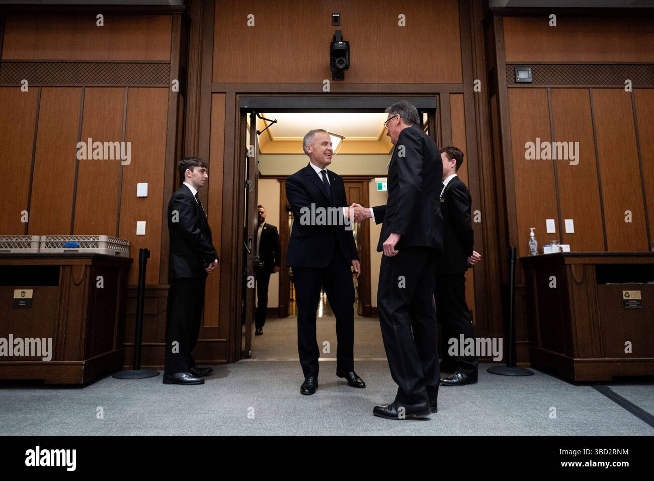 Ottawa, Canada. 22nd May, 2025. Prime Minister Mark Carney, centre ...