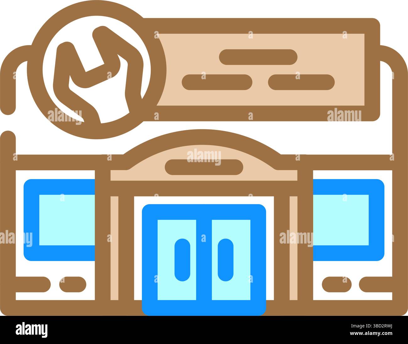 hardware shop shop color icon vector. hardware shop shop sign. isolated ...