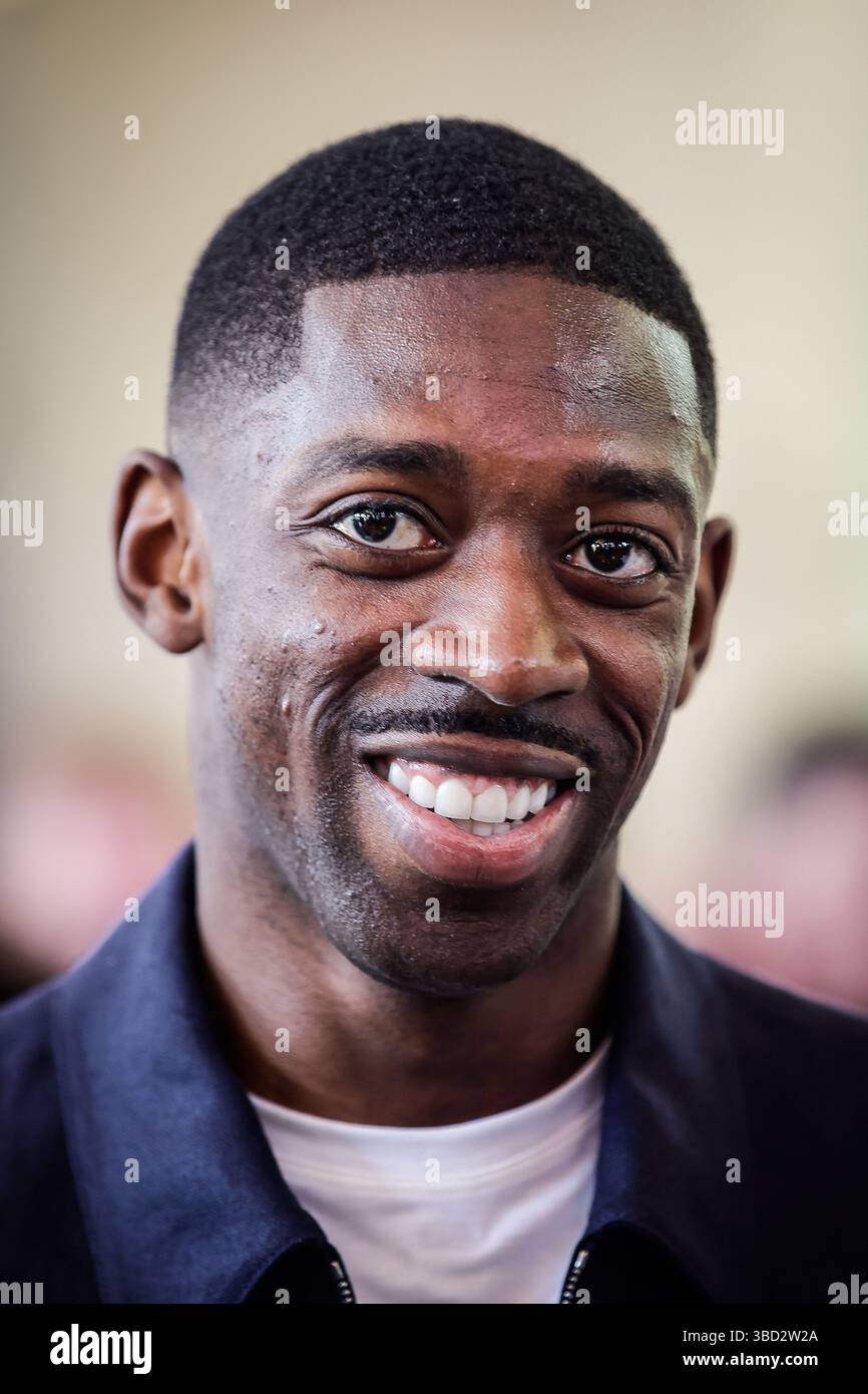 Ousmane DEMBELE attends the official draw ceremony for the Roland ...