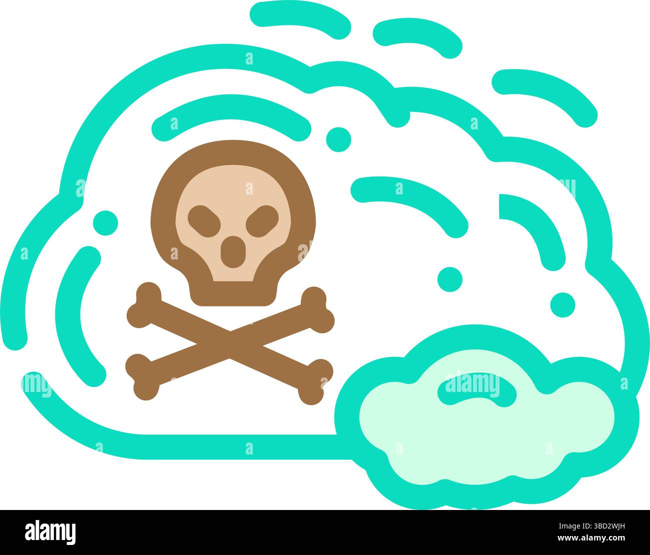 toxic gas air pollution color icon vector illustration Stock Vector ...