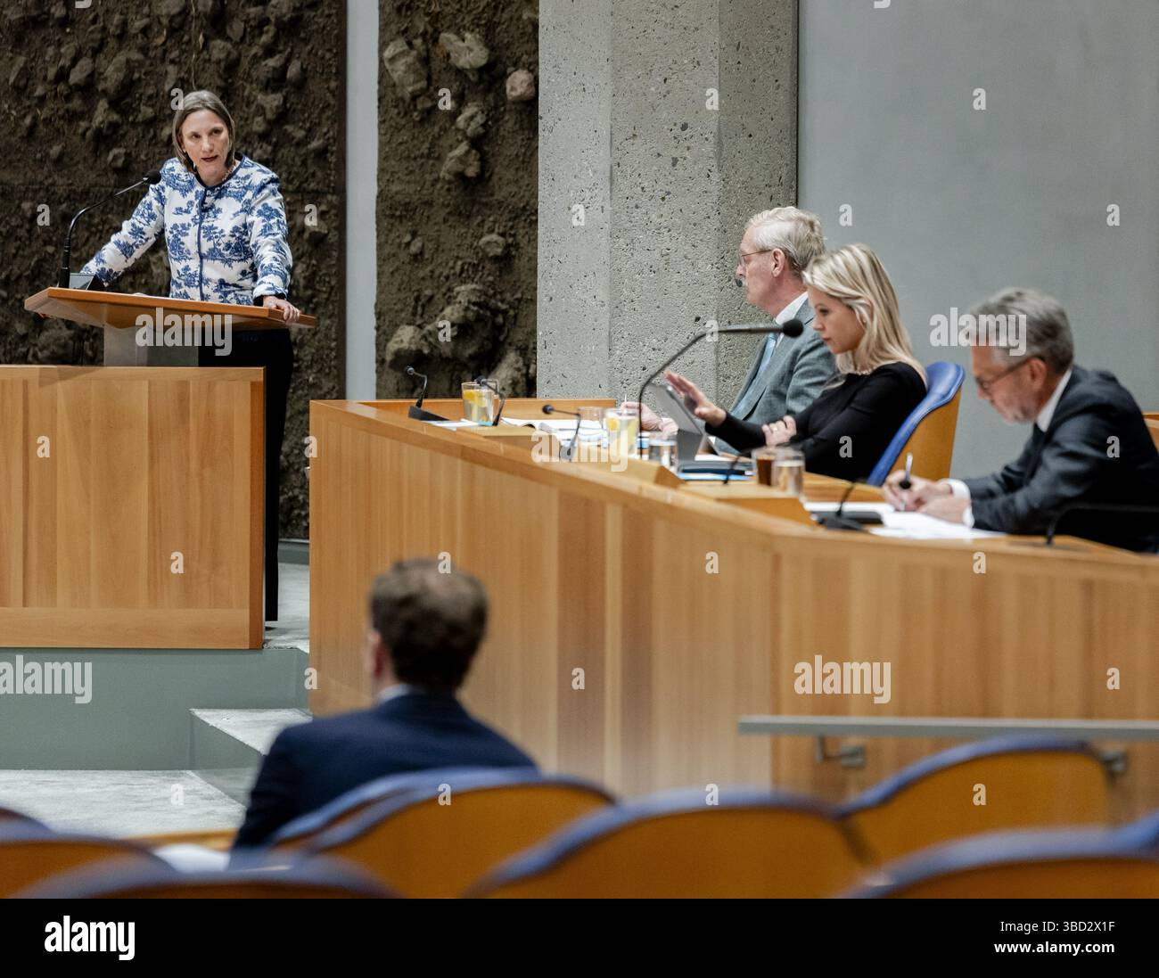 DEN HAAG - Laura Bromet (GroenLinks-PvdA) during a debate in the Lower ...