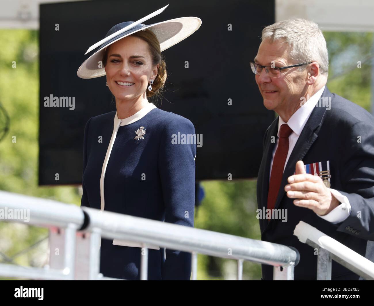 Britain's Princess Kate attends the naming ceremony for HMS Glasgow, a ...